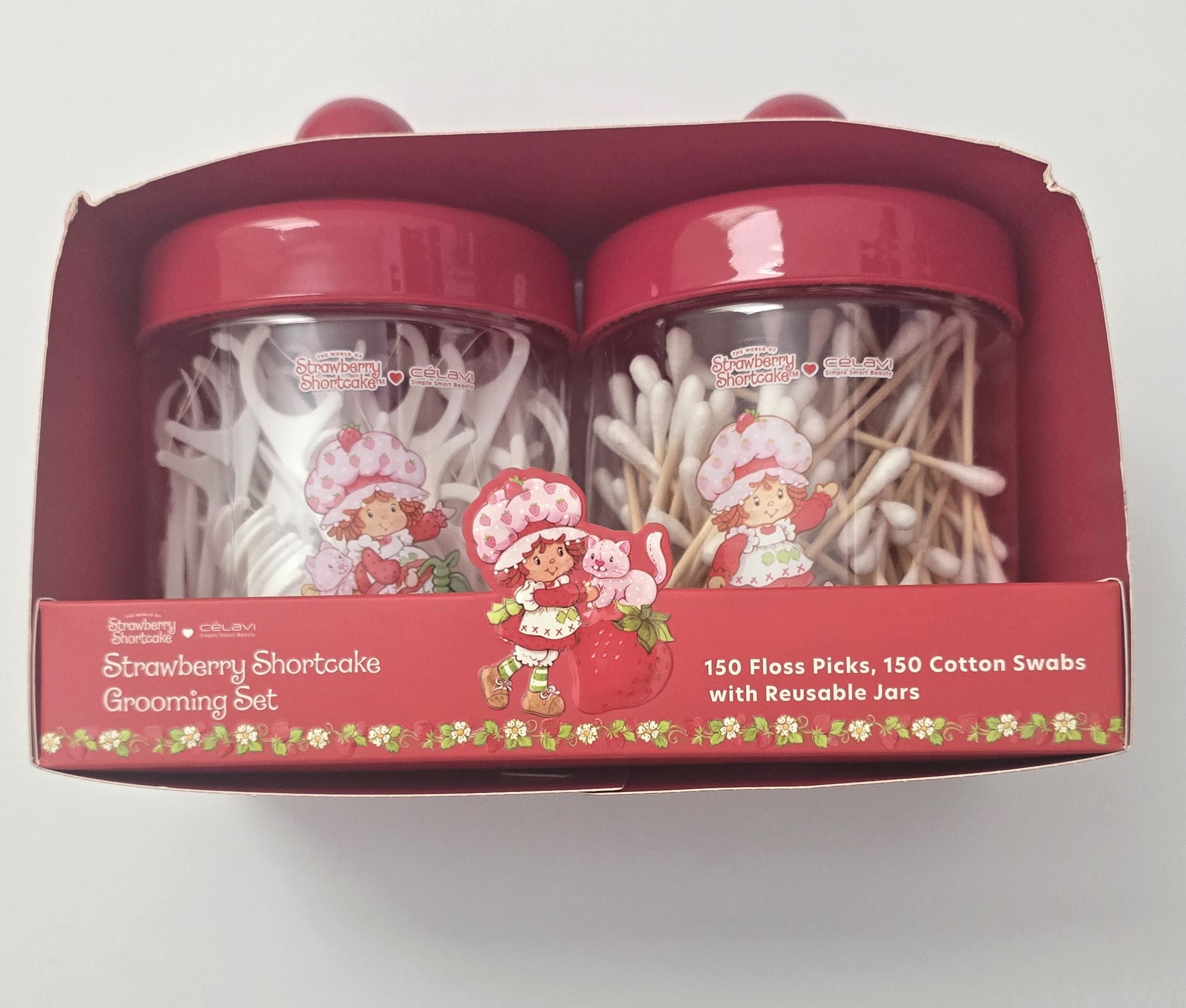 CELAVI x Strawberry Shortcake Personal Care Set Floss Picks, Cotton ...