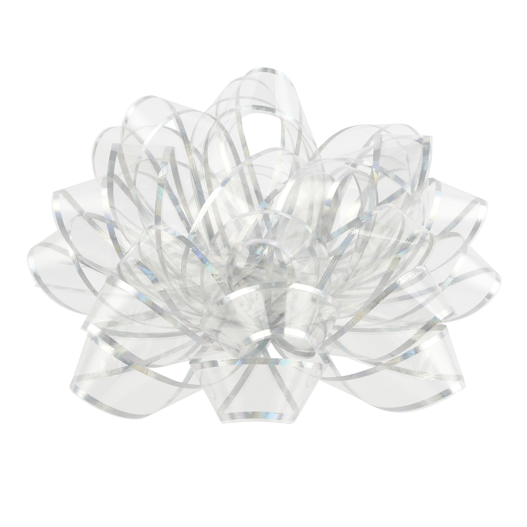 CELEBRATE IT (6 PACK) Clear Silver Trim Plastic Gift Bow 6" 10694570 ...