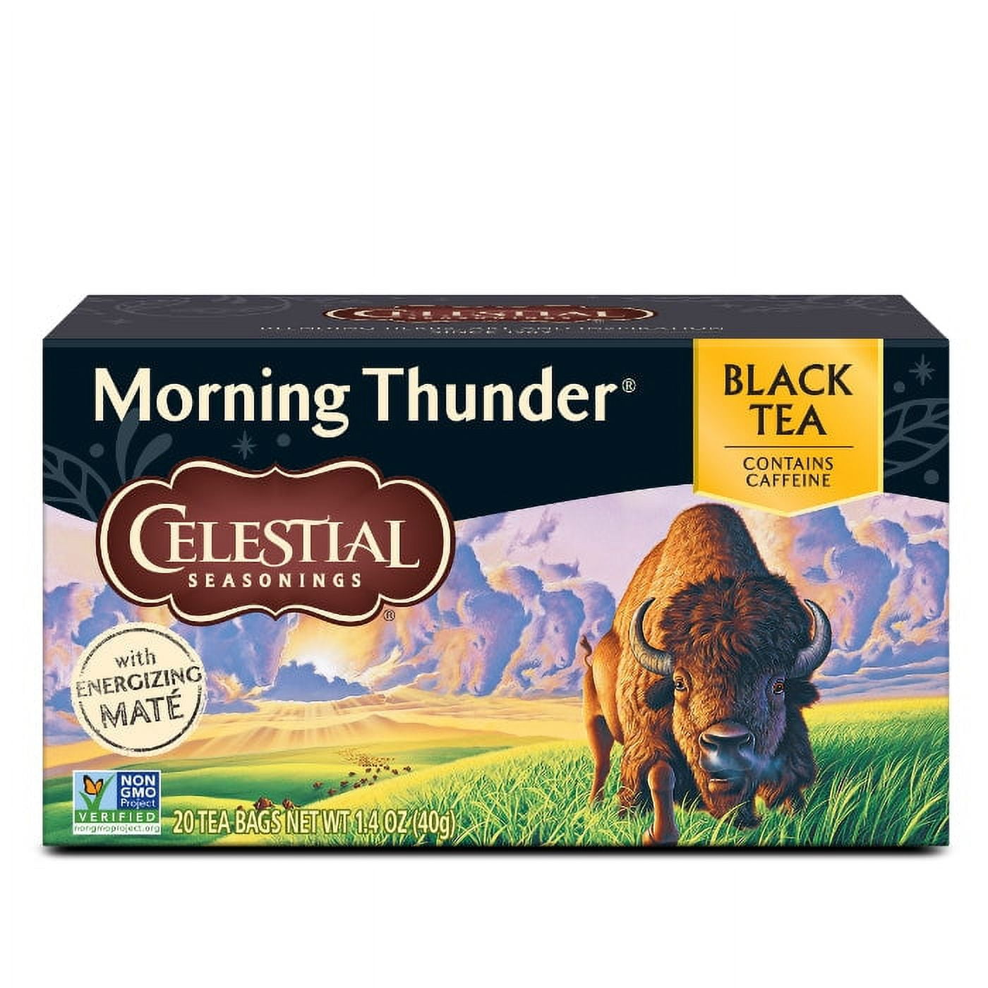 CELESTIAL SEASONINGS TEA BLCK MORNING THUNDER 20 BG - Pack of 6 ...