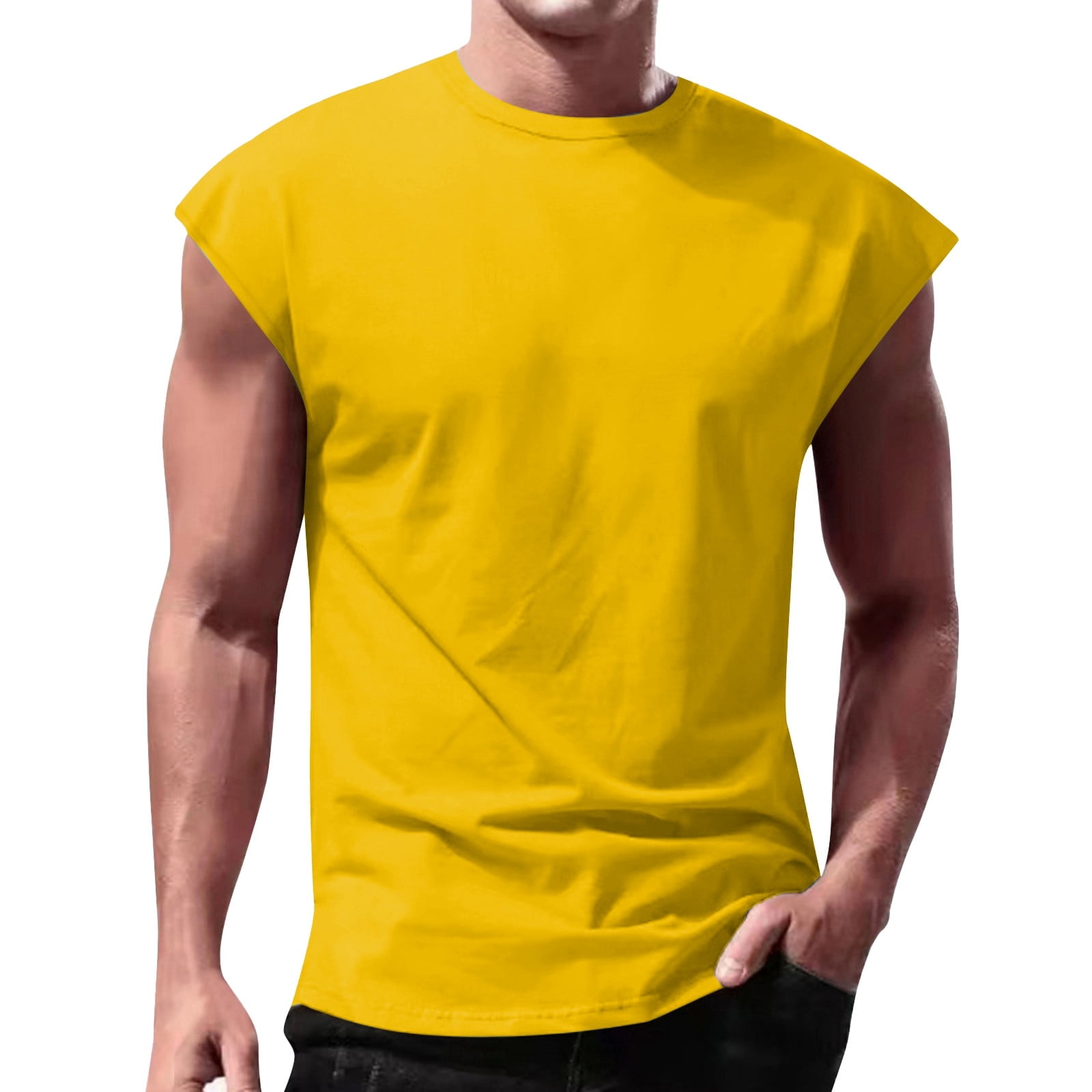 CELIEAN Mens Workout Tank Top Sleeveless Shirt Muscle Gym Bodybuilding ...