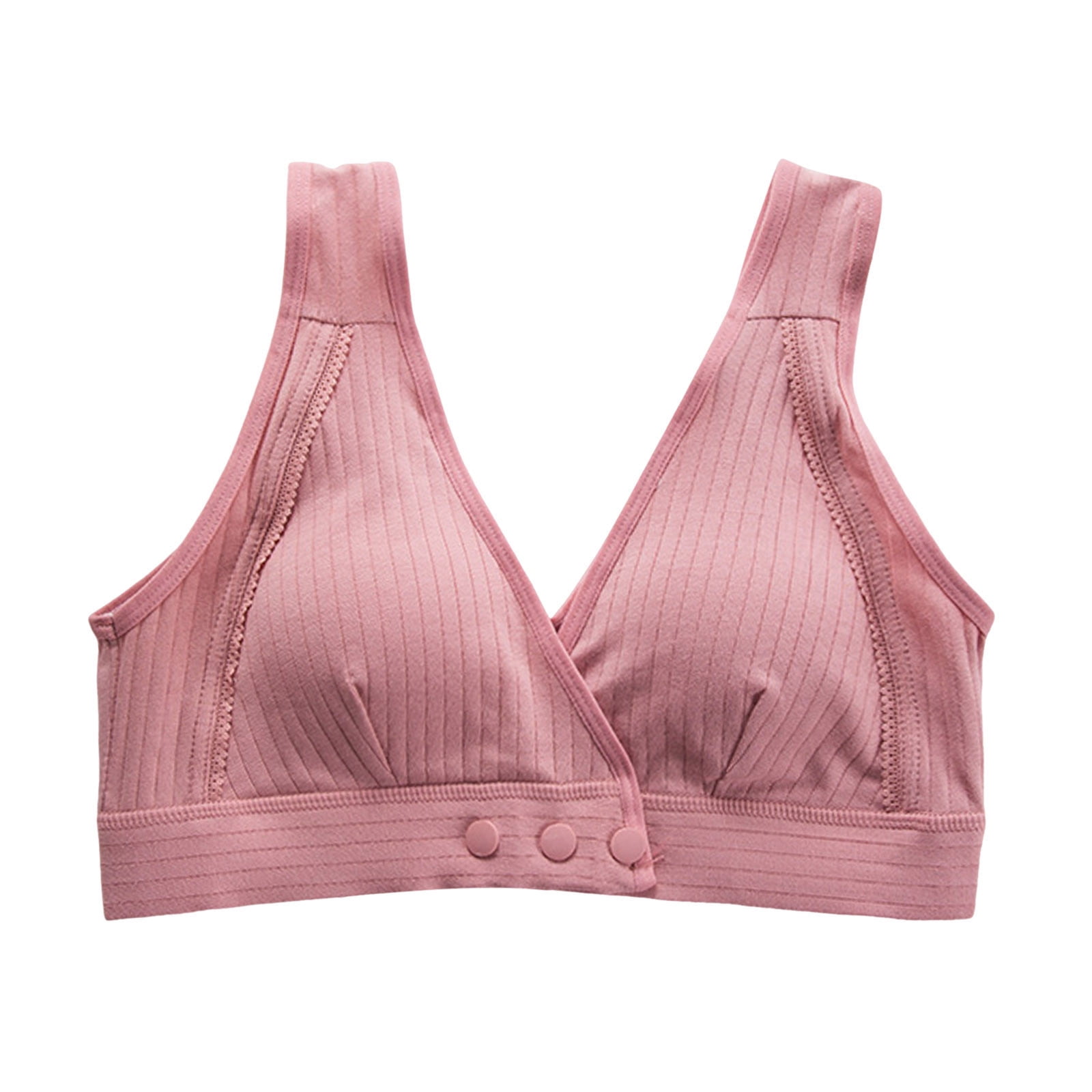 CELIEAN Women's Bra Wireless Maternity Seamless Front Buckle ...