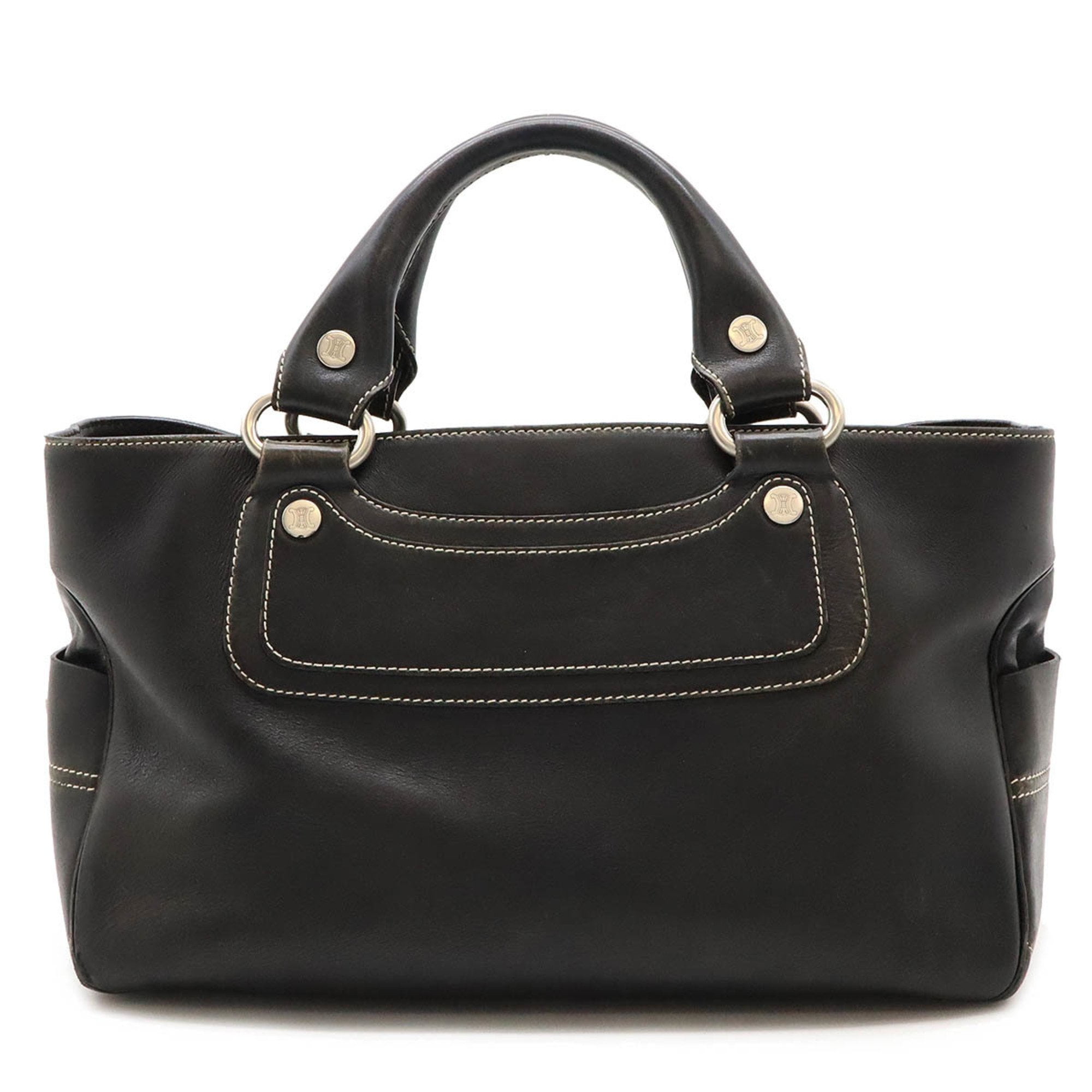 Pre-Owned CELINE Boogie Bag Handbag Leather Black (Good) - Walmart.com