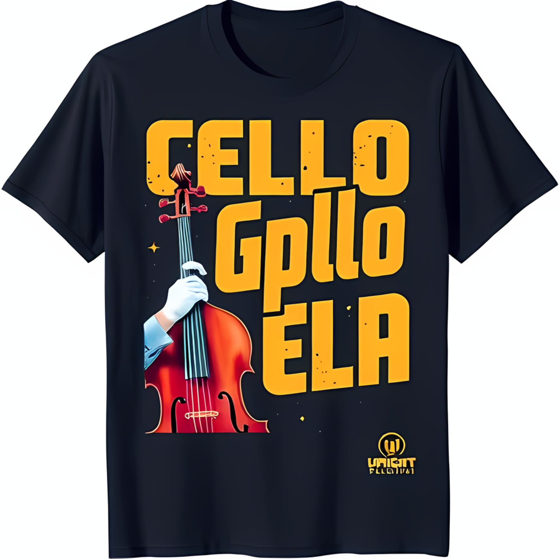 CELLO Gpllo ELA Blue T-Shirt with Yellow Block Letters & Wright ...