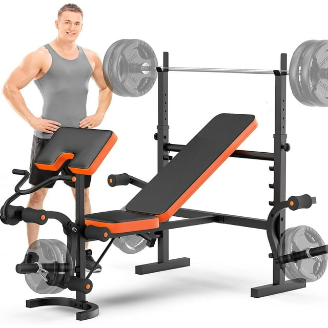 CELLOMOMO 660LBS Adjustable Weight Bench, 6-in-1 Workout Bench with ...