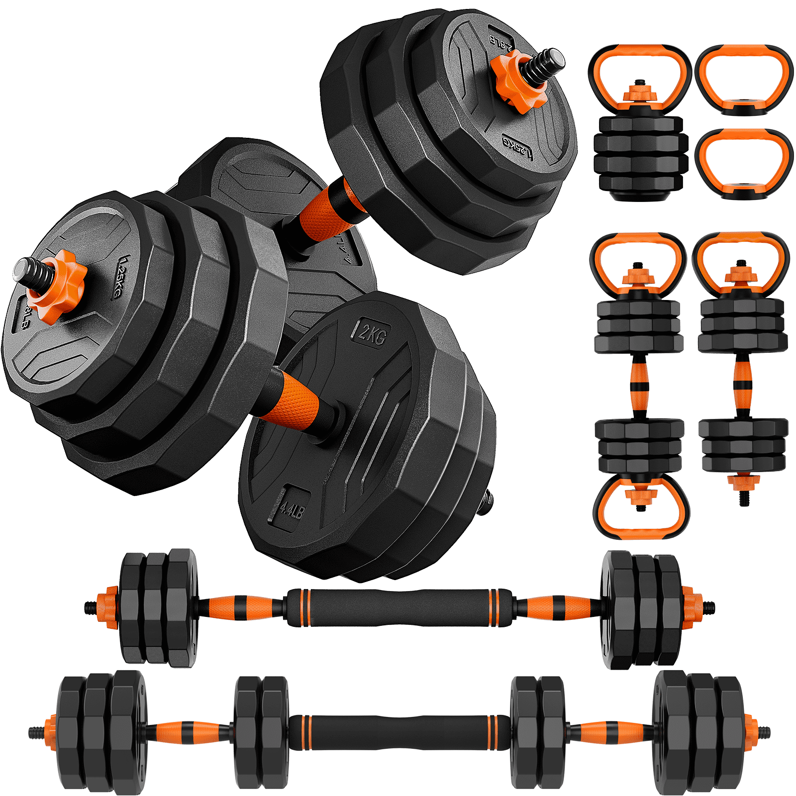 HolaHatha 2, 3, & 5 Pound Neoprene Dumbbell Free Weight Set w/ Rack ...