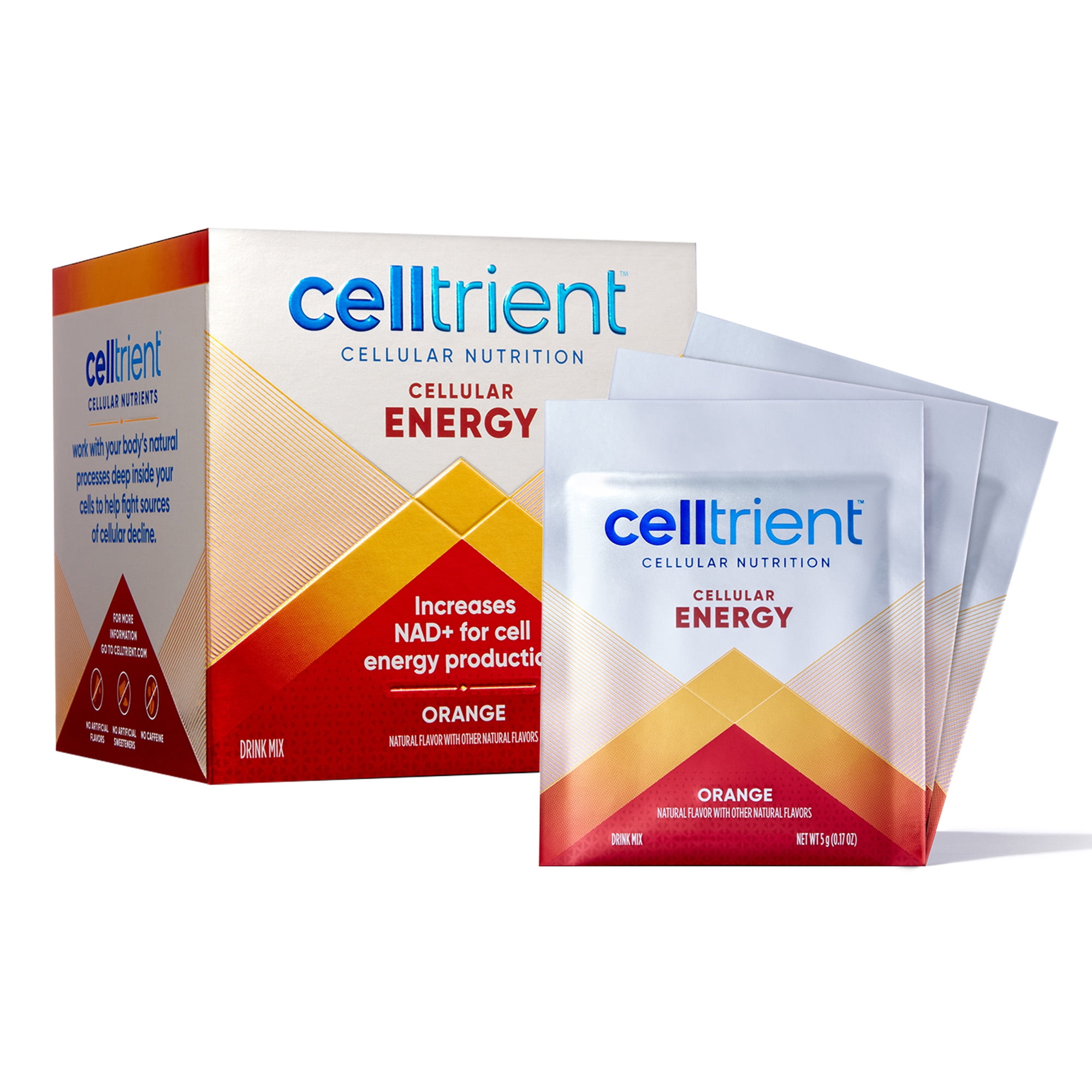 CELLTRIENT Cellular Energy Drink Mix, Orange, 14 - 0.17 OZ Packets ...