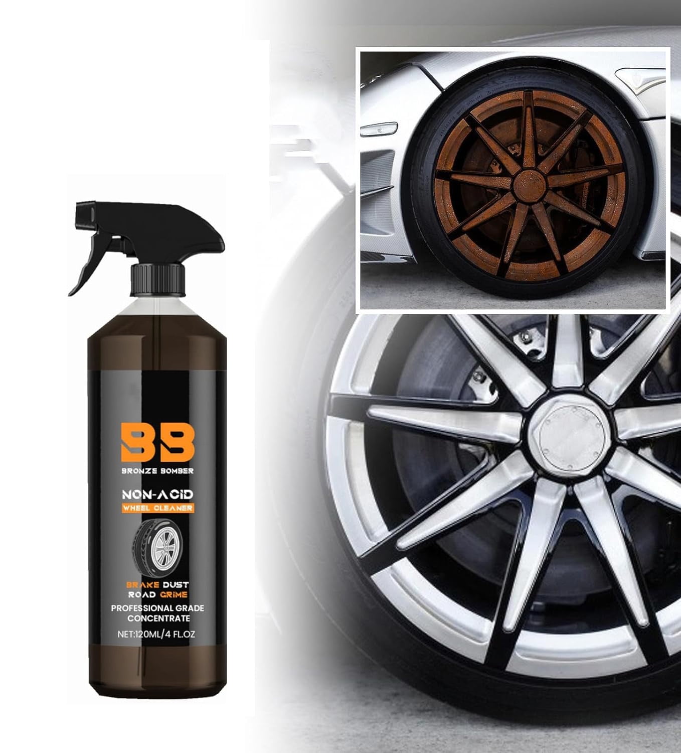 CELNNCOE Brake Bomber Cleaner Powerful Wheel Cleaner, Bomber Non-Acid ...
