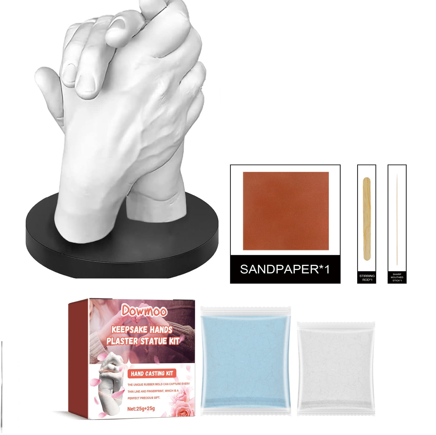 CELNNCOE Hand Casting Kit Couples,DIY 3D Plaster Cast Hands - Hand ...