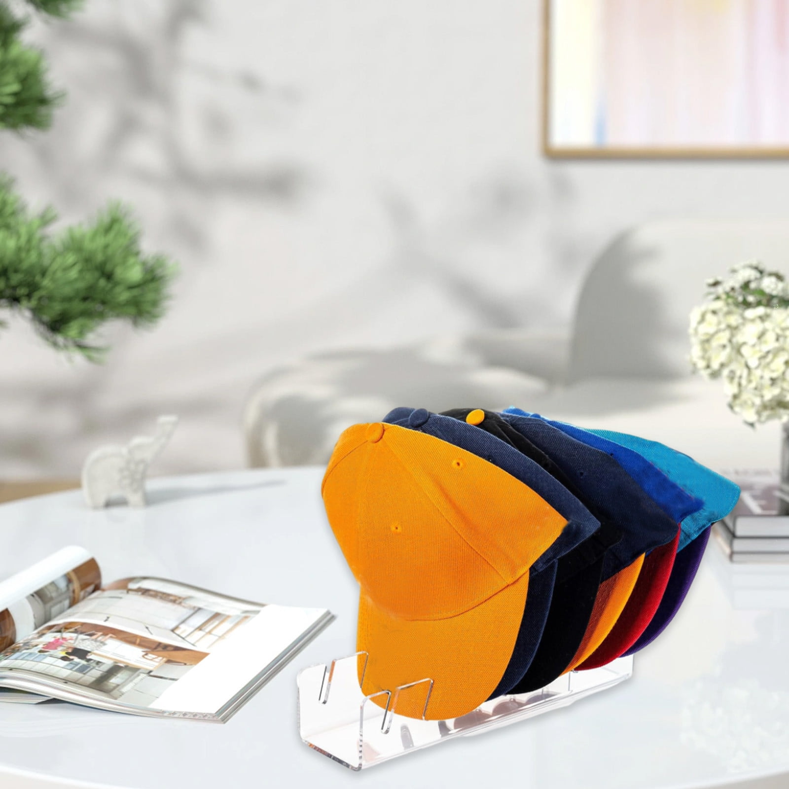 CELNNCOE Hat Stand For Baseball Caps No Install Acrylic Hat Organizer ...