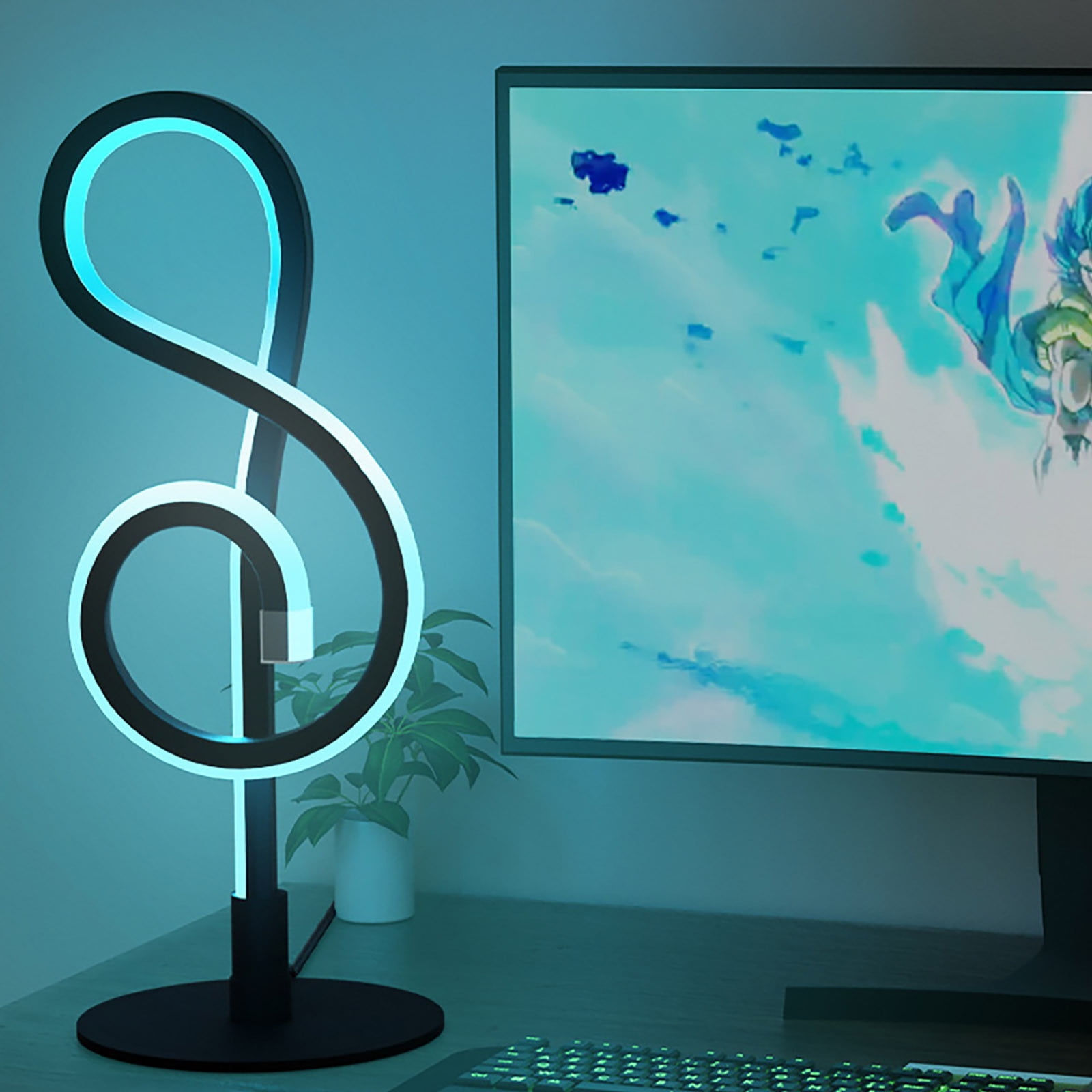 CELNNCOE Lamp for Bedroom, Led Note Modeling Light Color Desktop ...