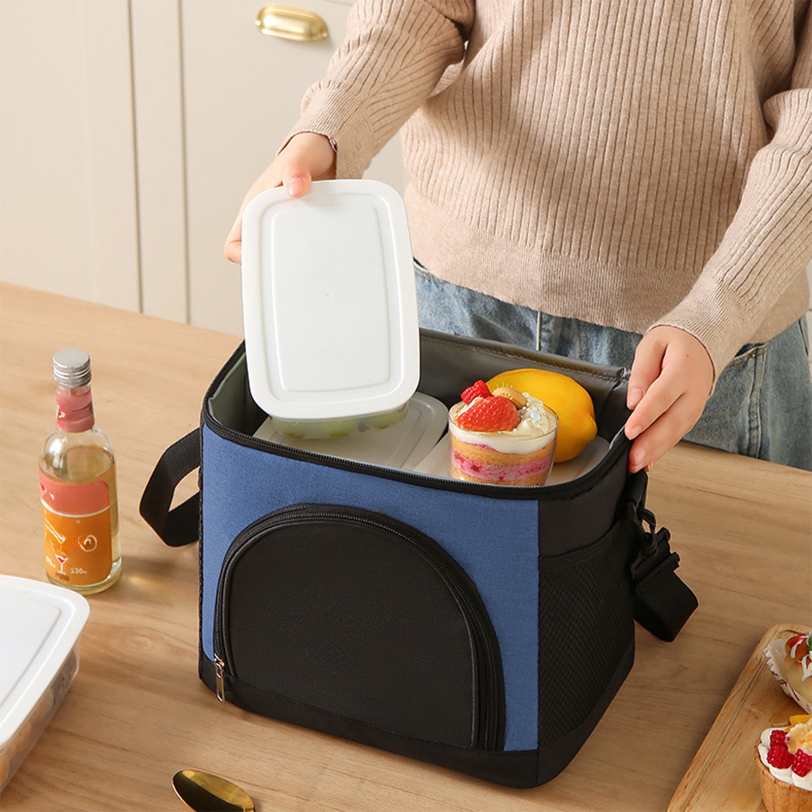 CELNNCOE Lunch Bag, Large Capacity Thermal Insulated Tote, Cloth Cooler ...