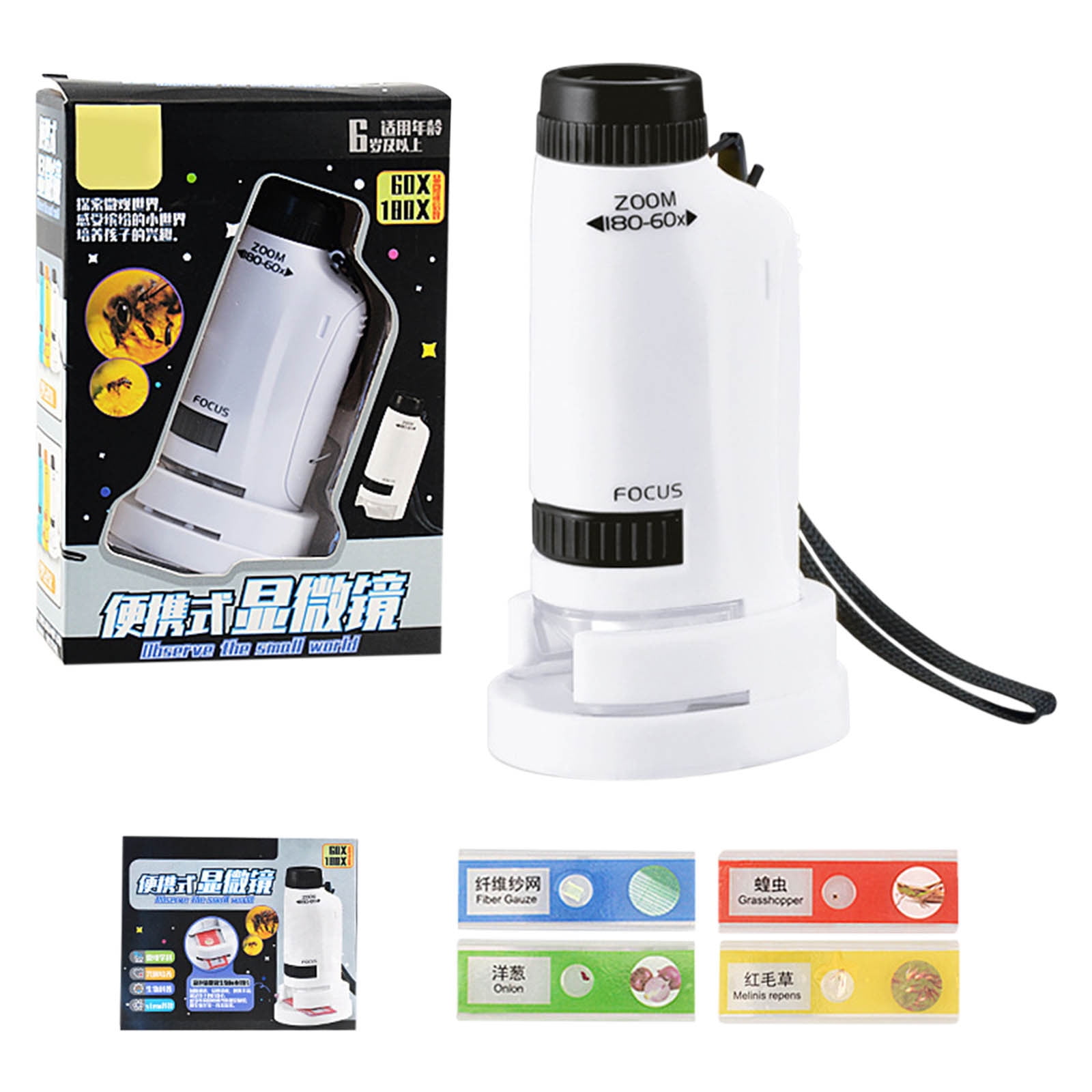 CELNNCOE Minilabsters Miniscope Kids, Pocket Microscope for Kids, Mini ...