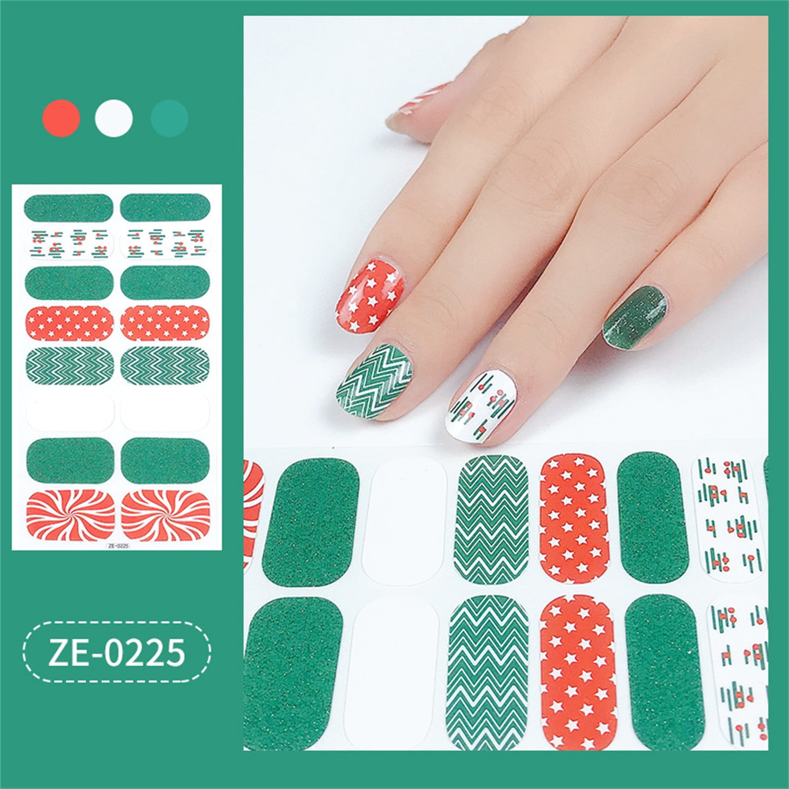 Celnncoe Nail Polish16strips Nail Polish Sticker Nail Strips Nail Polish Art Sticker Wraps
