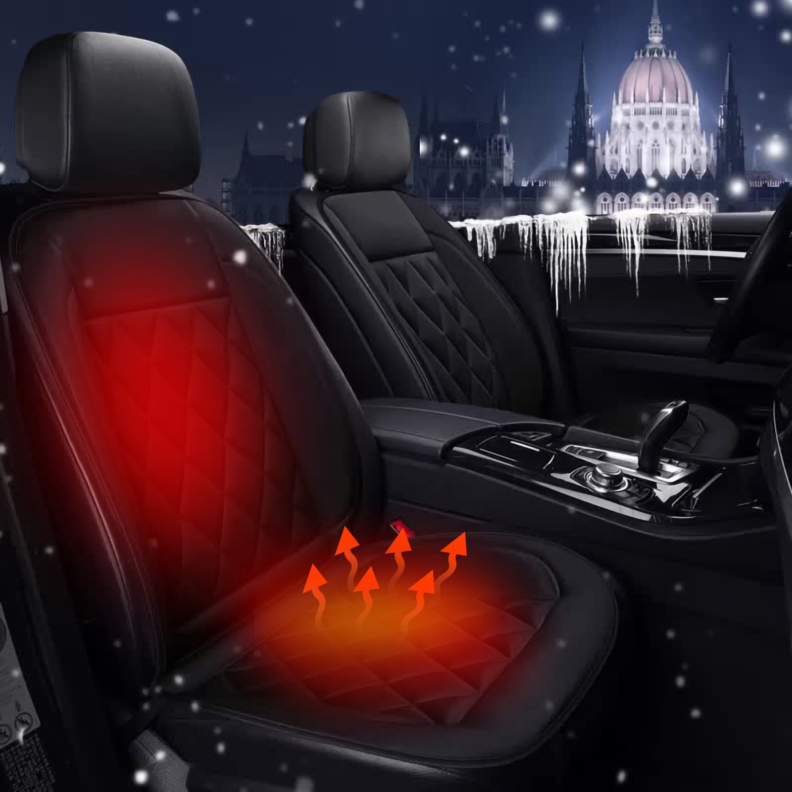 CELNNCOE Universal Car Seat Heater Cushion,Car Heating Pad Winter ...
