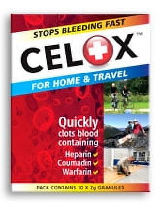 CELOX First Aid Temporary Traumatic Wound Treatment 2g, 10-Pack ...