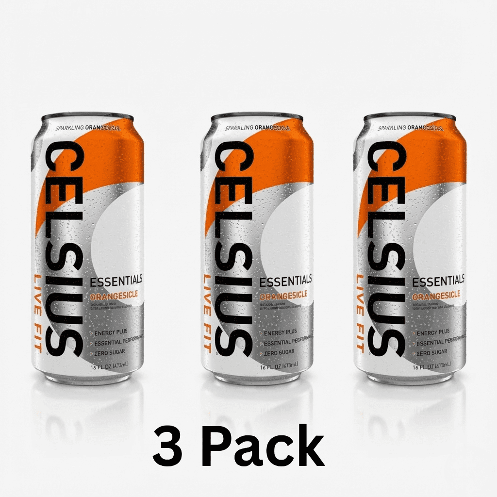 CELSIUS ESSENTIALS, Sparkling Orangesicle, Performance Energy Drink 16 ...