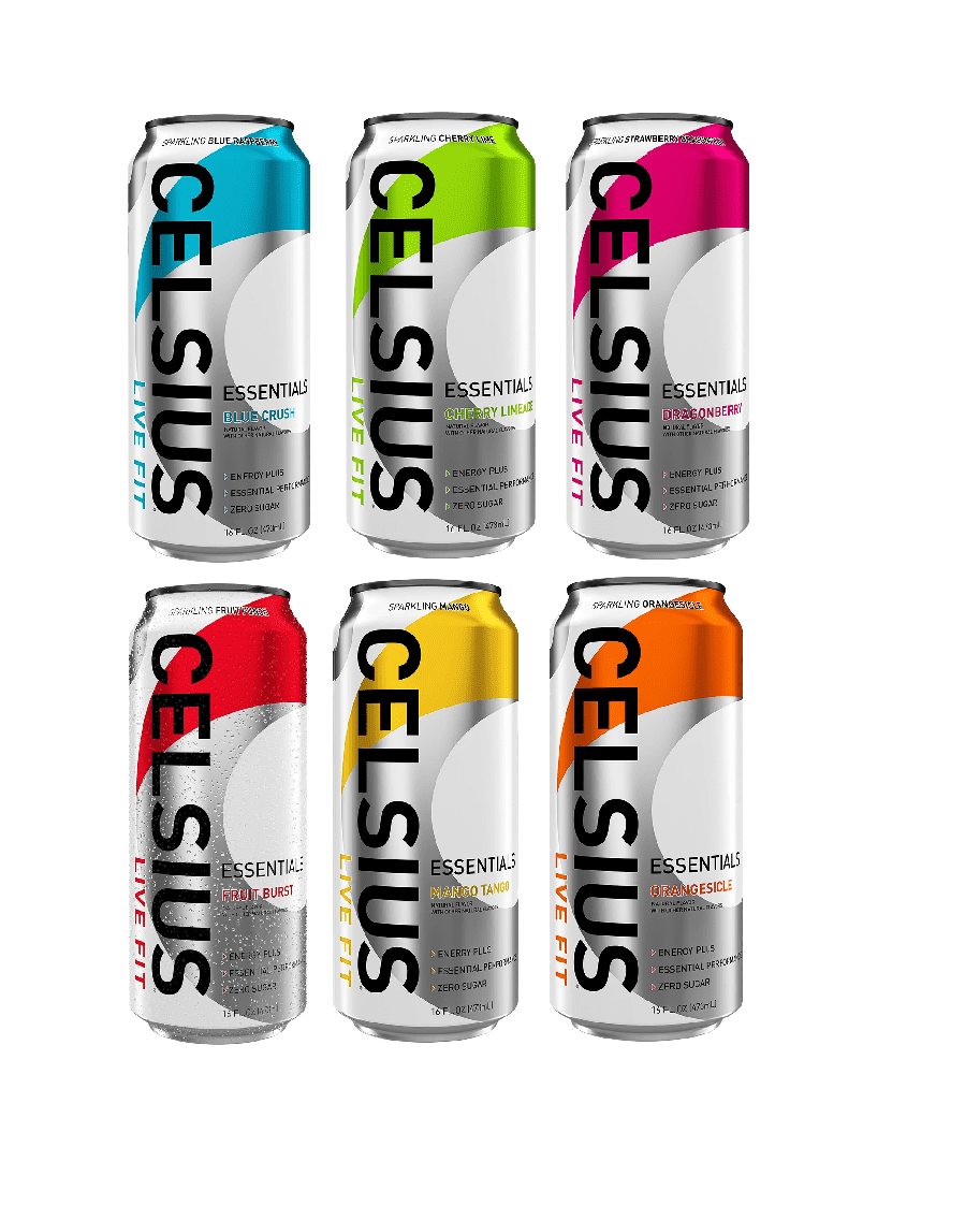 Gee Gadgets CELSIUS ESSENTIALS Sparkling Energy Drink, Tropical Flavors ...
