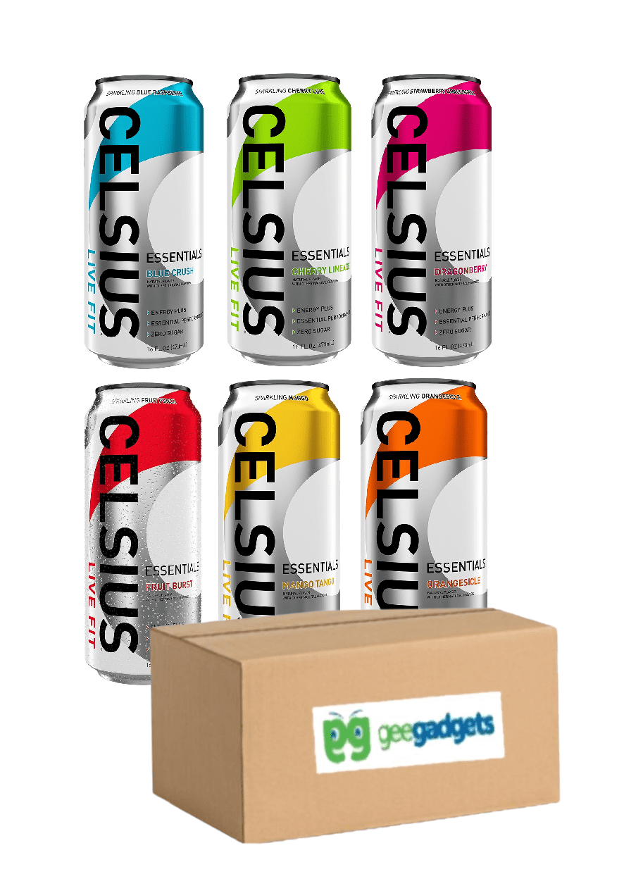 CELSIUS ESSENTIALS, Sparkling Performance Energy Drink Variety of ...