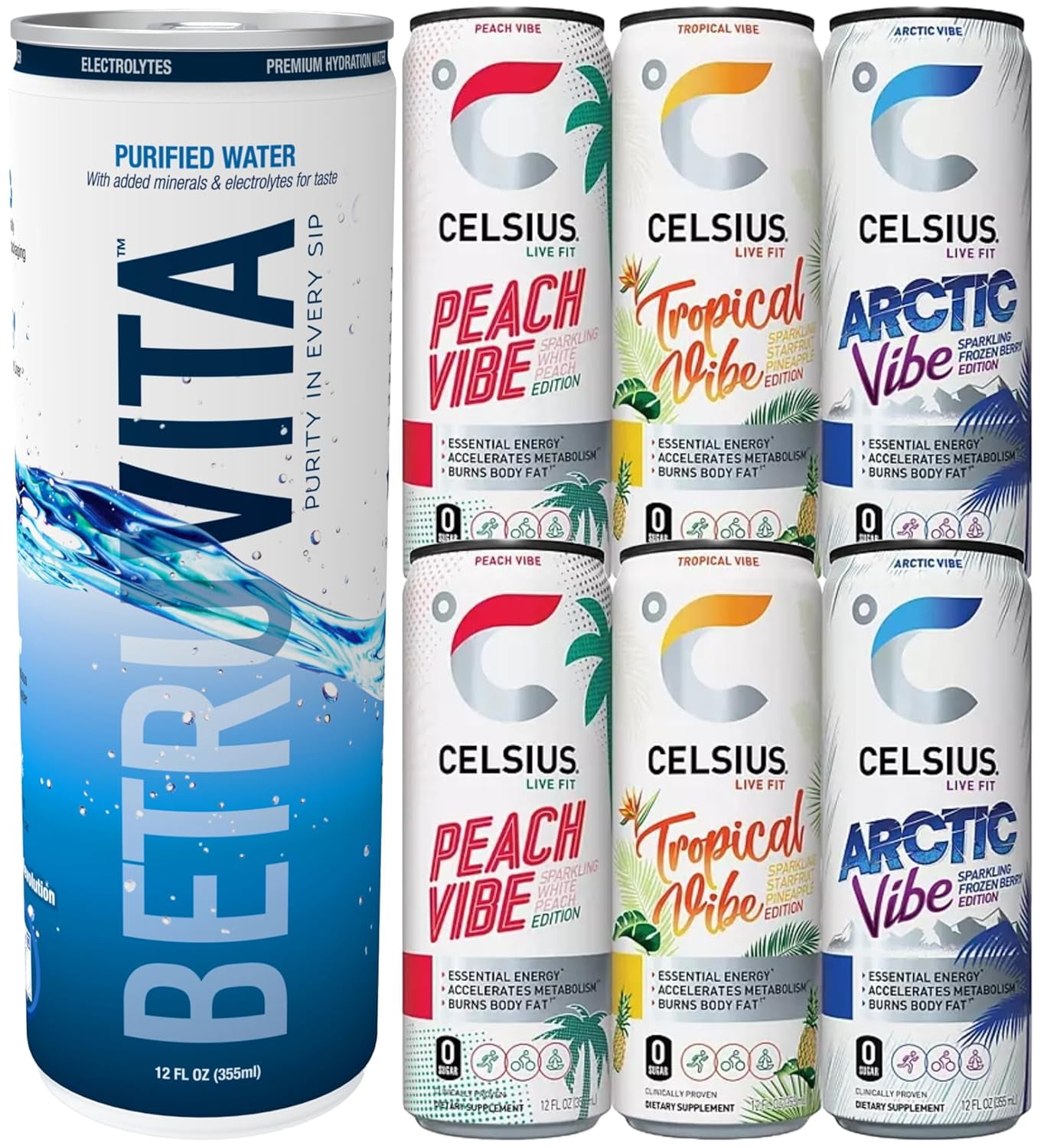 CELSIUS Energy Drink |Functional Energy Drink Peach , Tropical and ...