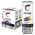 CELSIUS Essential Energy Drink 12 Fl Oz, Sparkling Grape Rush (Pack of ...