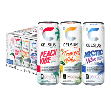 Celsius Essential Energy Drink, 12 Fl Oz, Official Variety Pack (Pack ...