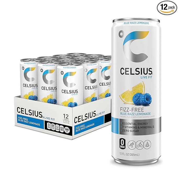 CELSIUS FIZZ FREE BLUE RASP LEMONADE 12CT 12OZ - Walmart.com