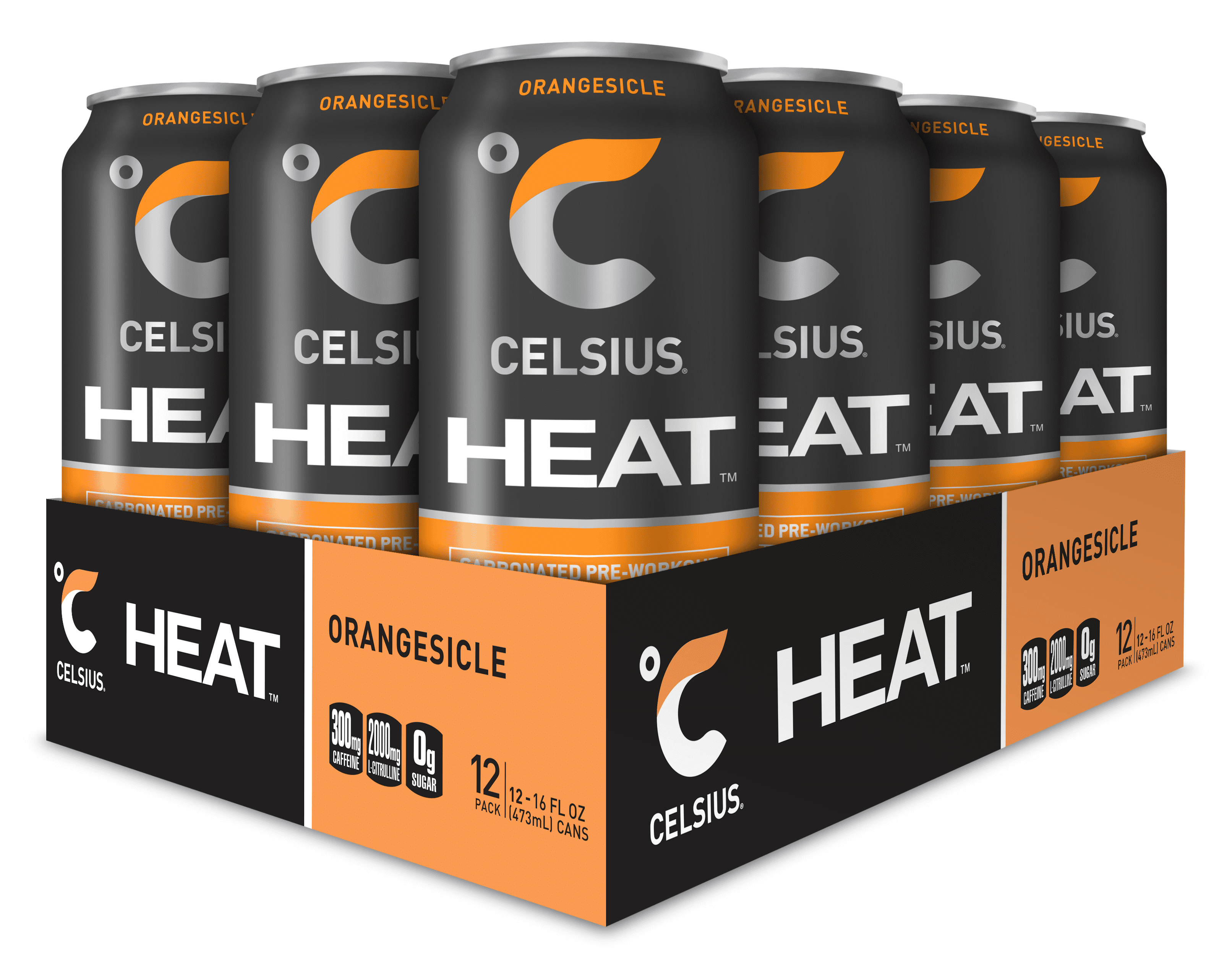 CELSIUS Essential Energy Drink, Sparkling Orangesicle, No Sugar, 16 fl ...
