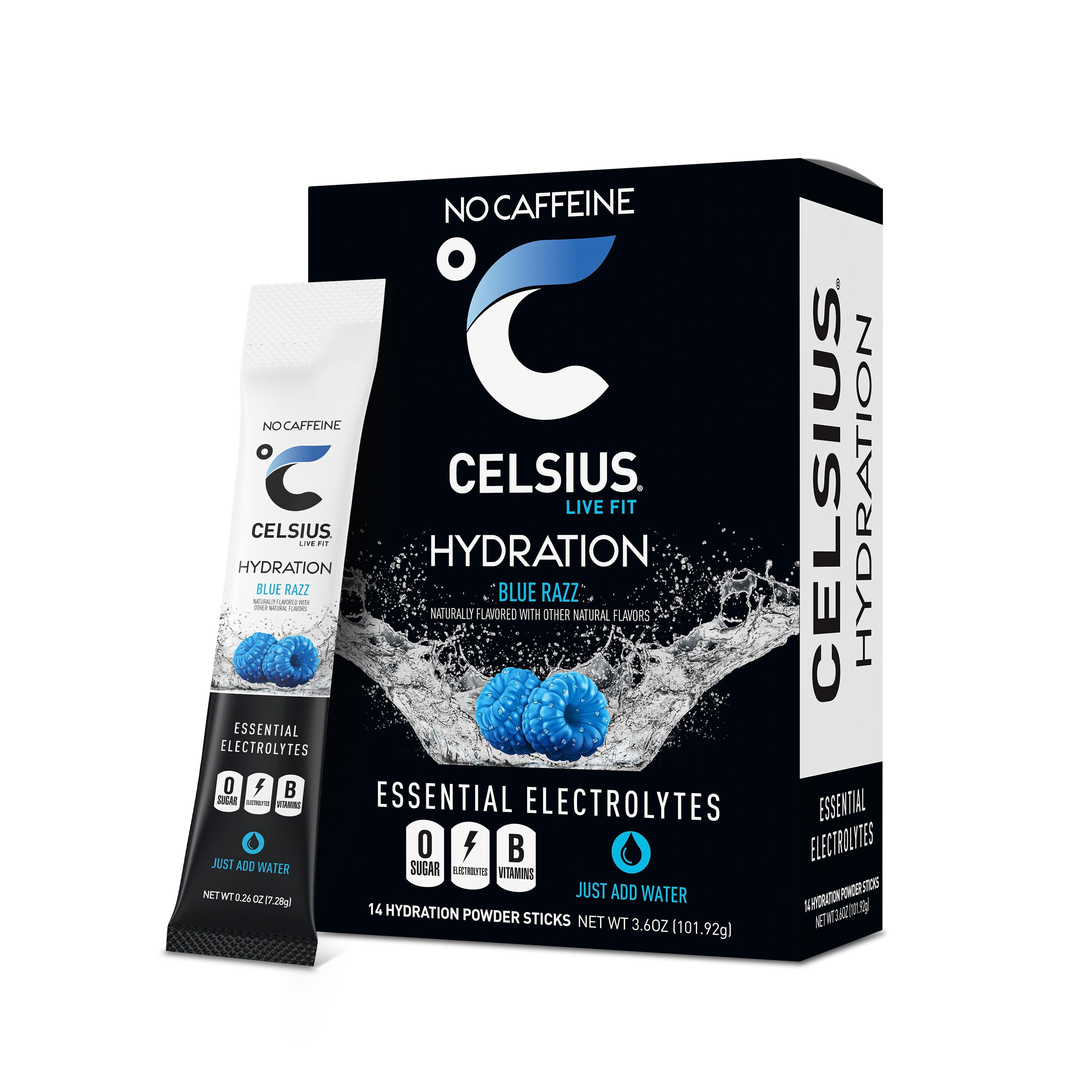 CELSIUS, Hydration Packets, Blue Razz Flavor, 14 count - Walmart.com