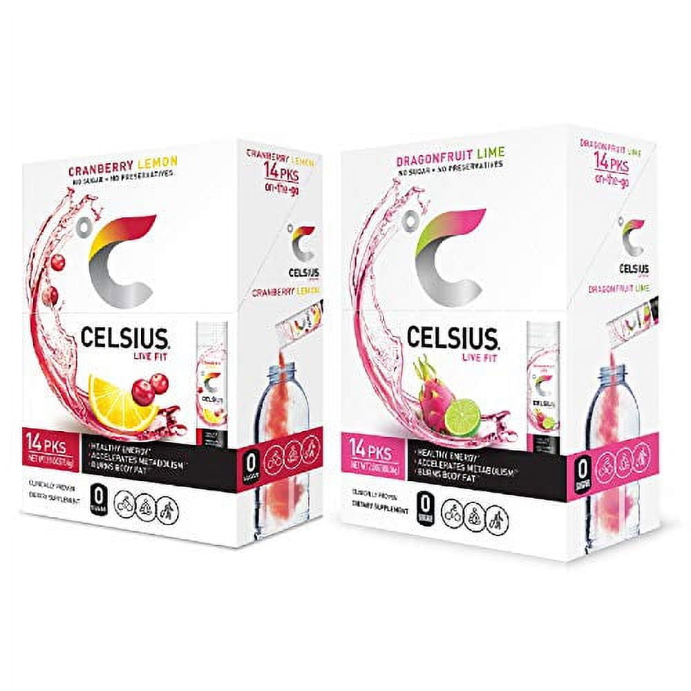 CELSIUS On-the-Go Powder Stick, .. .. Combo Pack of .. Dragonfruit ...