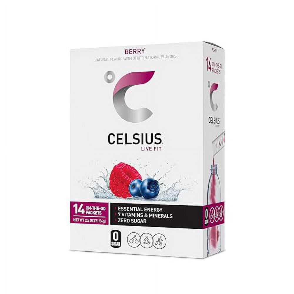 CELSIUS On-the-Go Powder Stick Packs, Zero Sugar (14 Sticks per Pack ...
