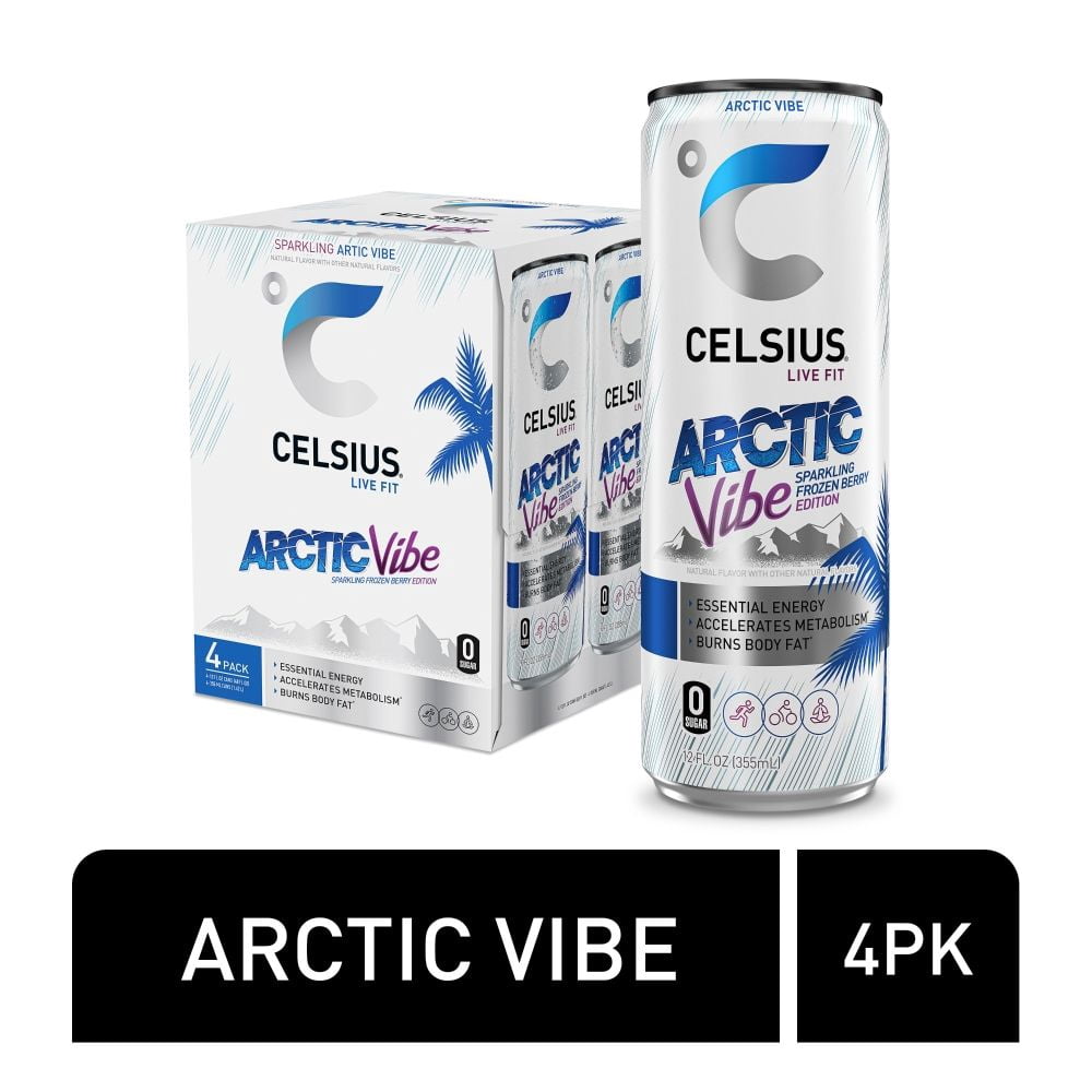 CELSIUS Sparkling Arctic Vibe Energy Drink Multipack Cans 4 pk / 12 fl ...