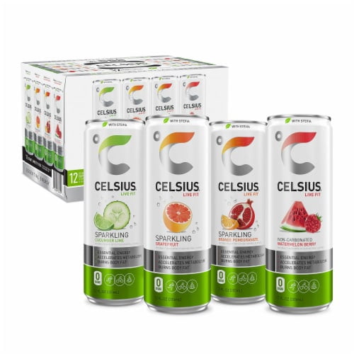 CELSIUS Sparkling Energy Drink Natural Variety Pack - 12 fl oz - 12 ...