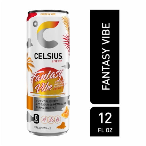 CELSIUS Sparkling Fantasy Vibe Energy Drink Can 12 fl oz. - Walmart.com