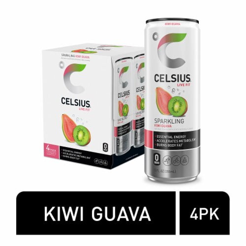 CELSIUS Sparkling Kiwi Guava Energy Drink Mutlipack Cans 4 pk / 12 fl ...