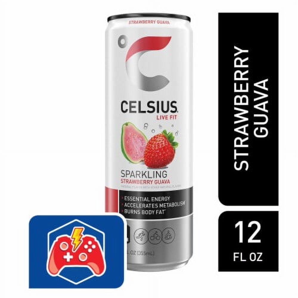 CELSIUS Sparkling Strawberry Guava Energy Drink Can 12 fl oz - Walmart.com