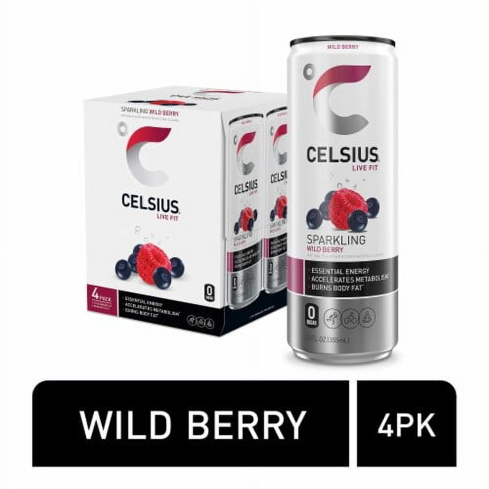 CELSIUS Sparkling Wild Berry Energy Drink Multipack Cans 4 pk / 12 fl ...