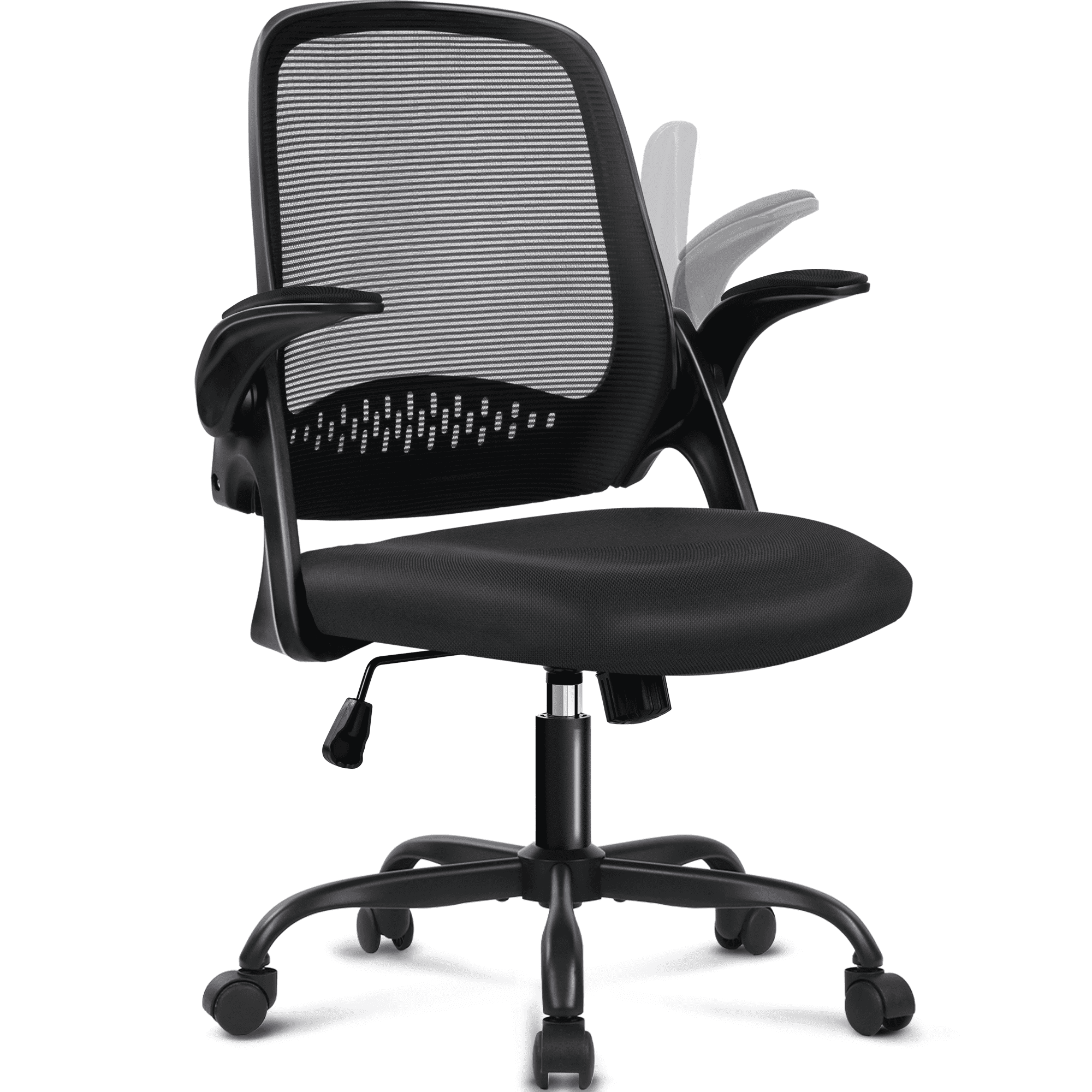 CELTOSS Ergonomic Office Chair, Flip-Up Arms, Adjustable Lumbar Support ...