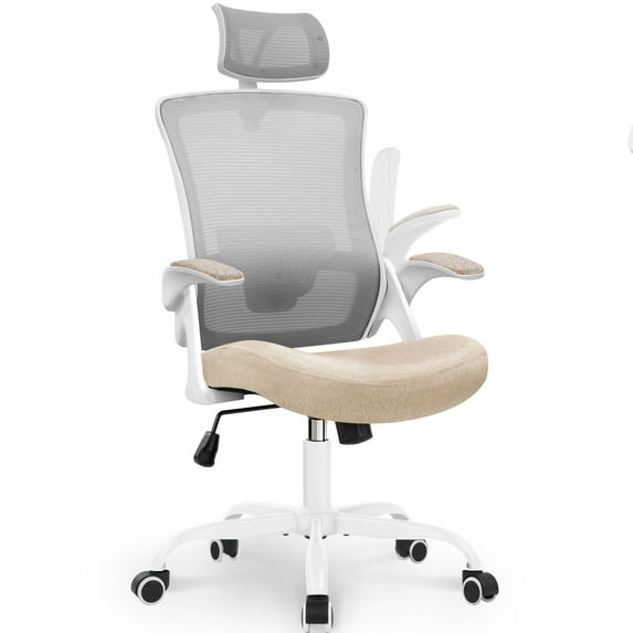 CELTOSS Ergonomic Office Chair, High Back Flip-Up Armrests Design ...
