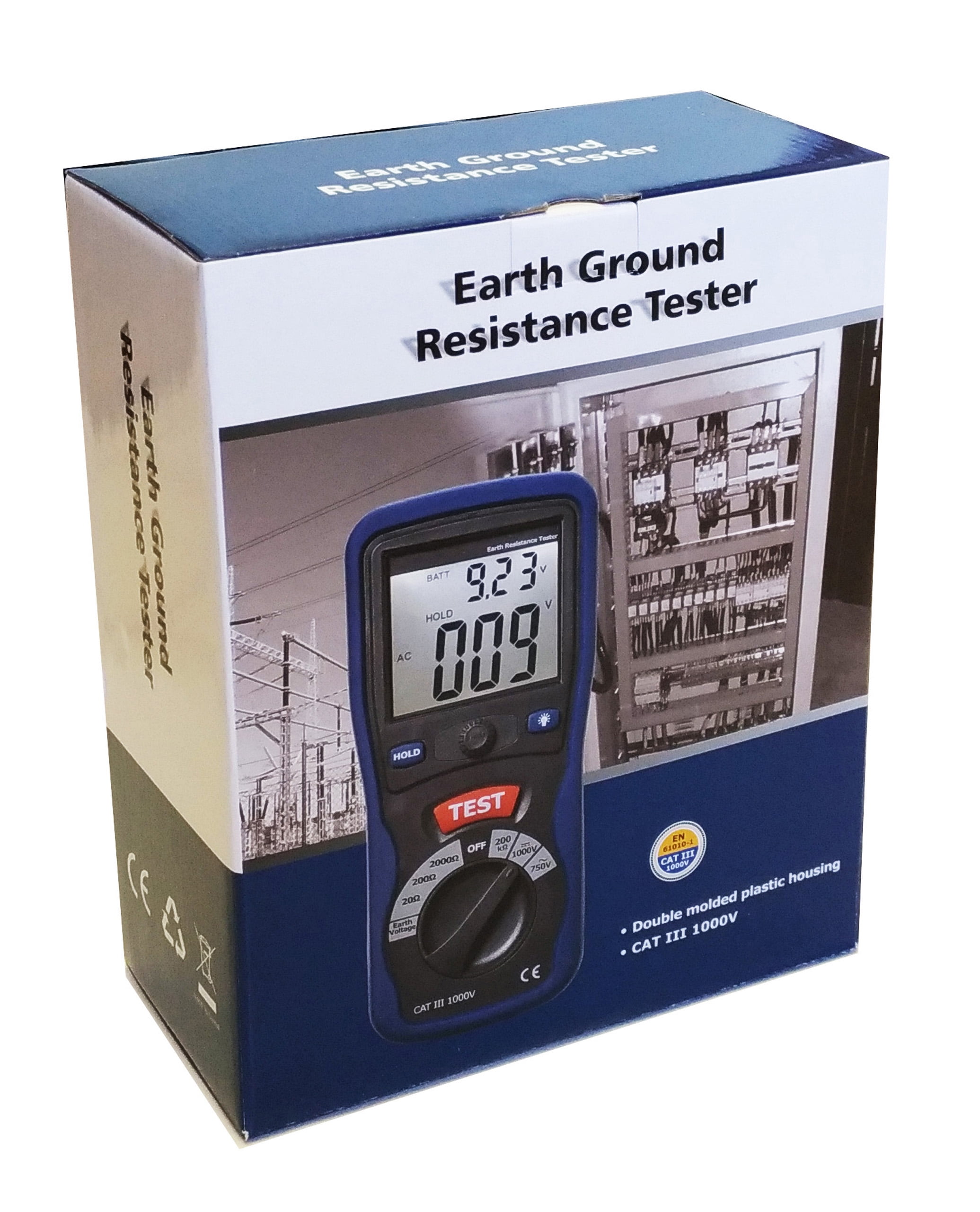 CEM DT-5300 Industrial Digital Earth Ground Resistance Tester Ohm DC/AC ...