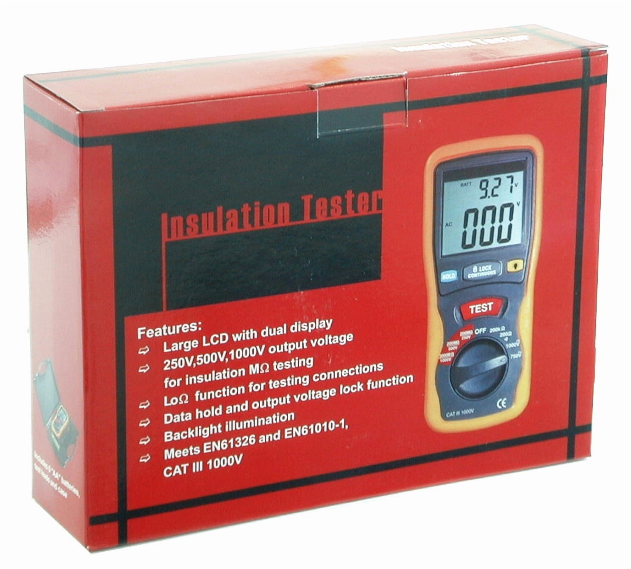 CEM DT-5500 Digital High Voltage Insulation Tester MegOhmMeter CAT III ...