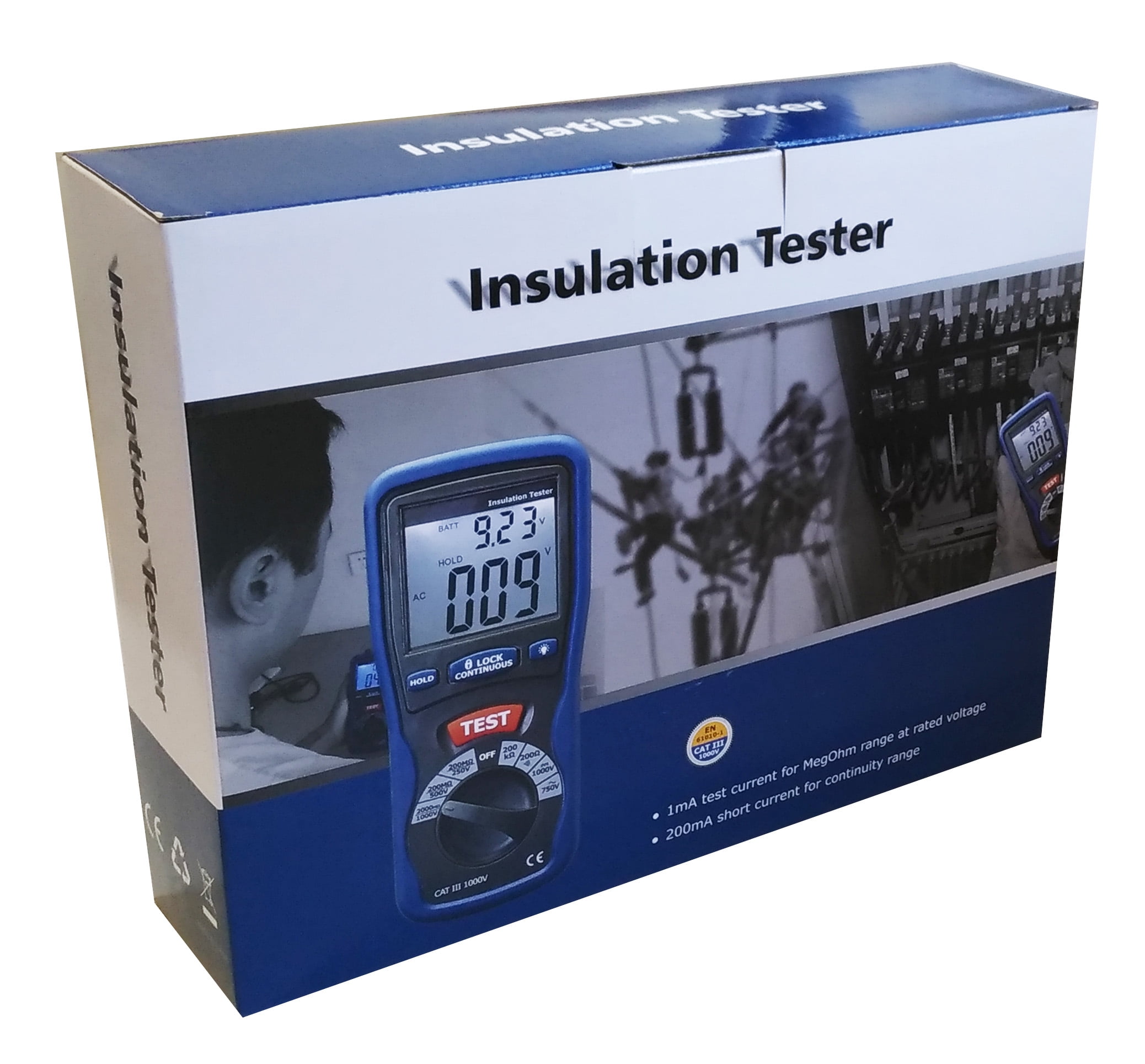 CEM DT-5500 Digital High Voltage Insulation Tester MegOhmMeter CAT III ...