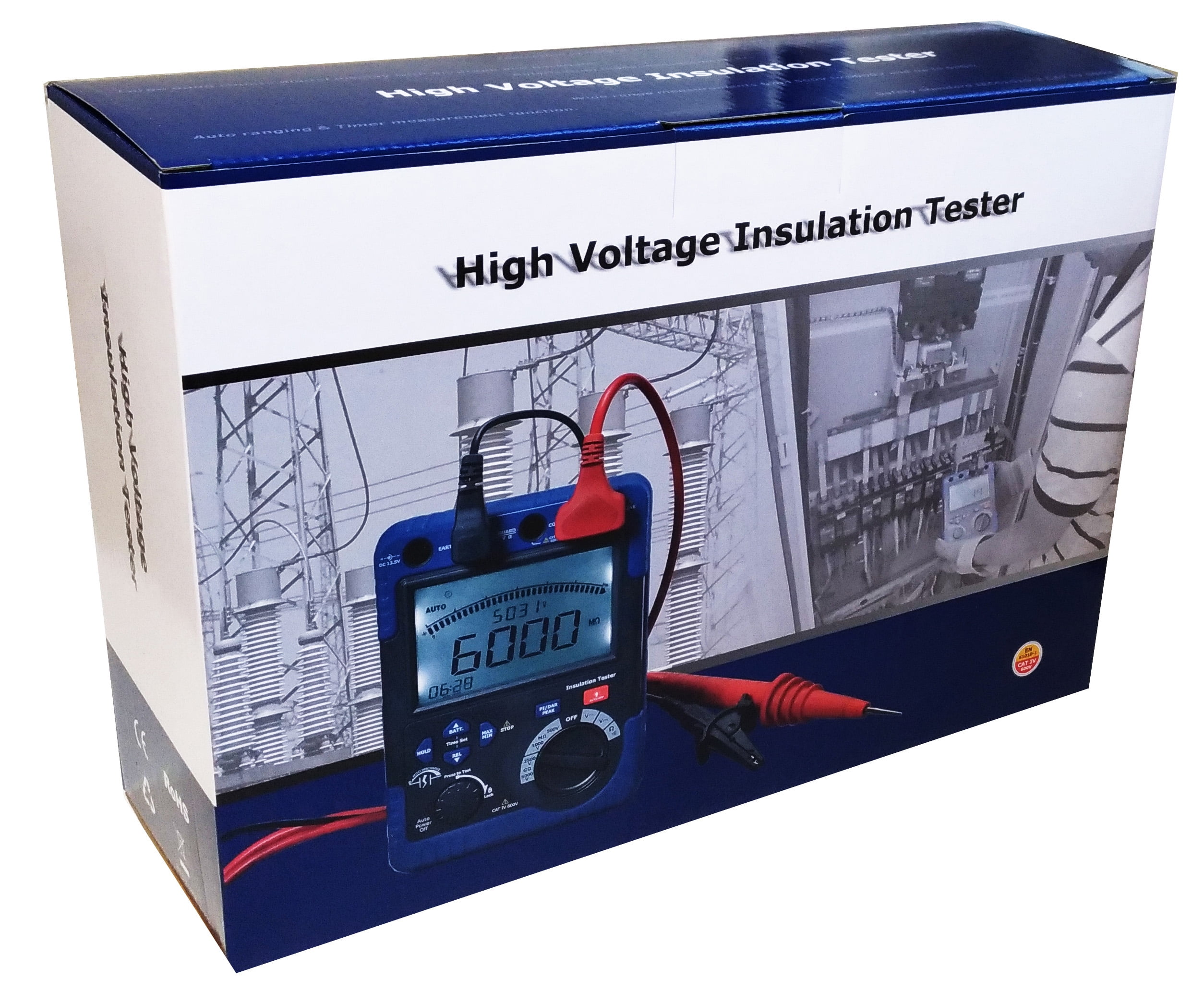 CEM DT-6605 Digital Insulation Tester Meg/Giga Ohm Meter - Walmart.com