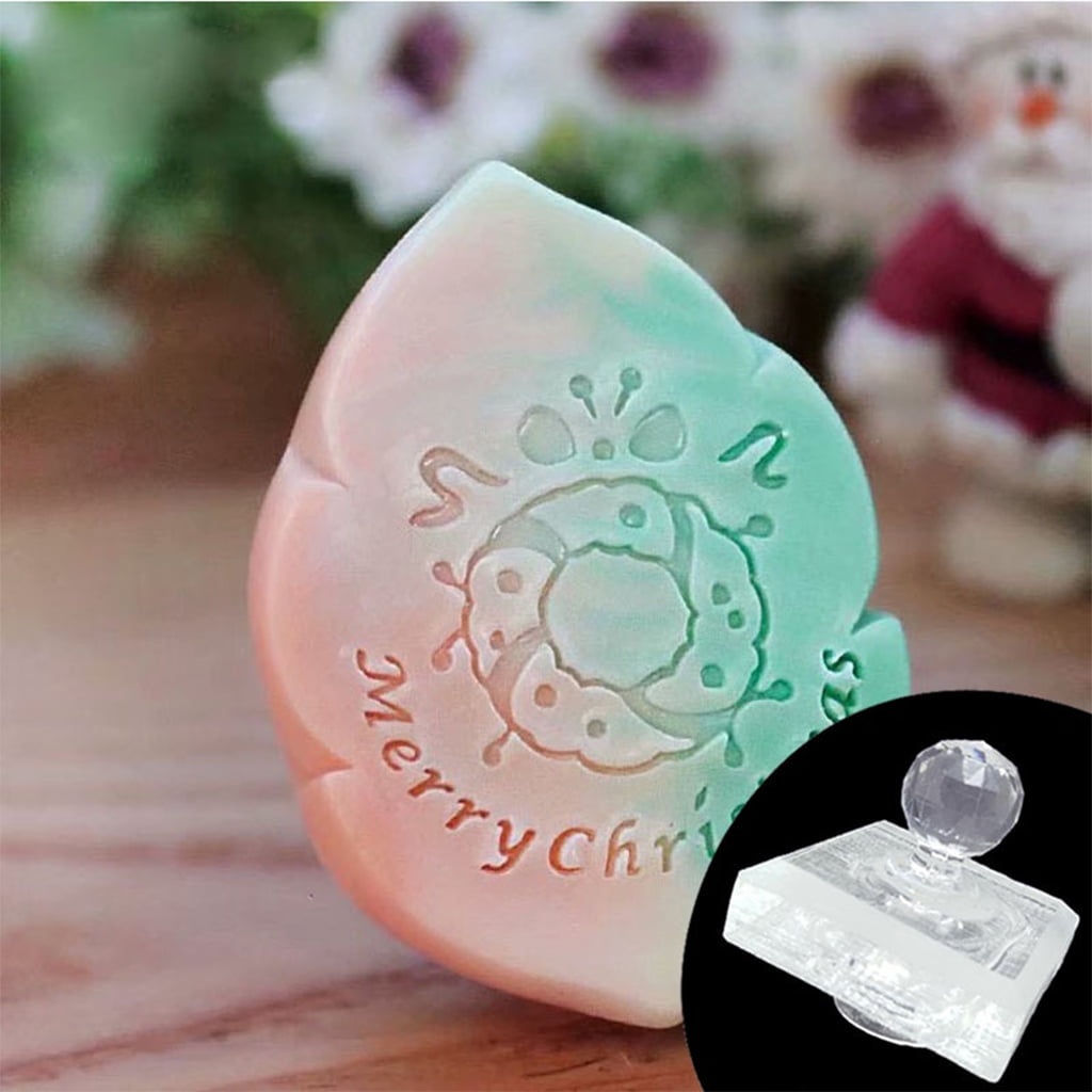 CENDER Acrylic Transparent Seal Soap Stamp Natrual Handmade Soap Stamp ...
