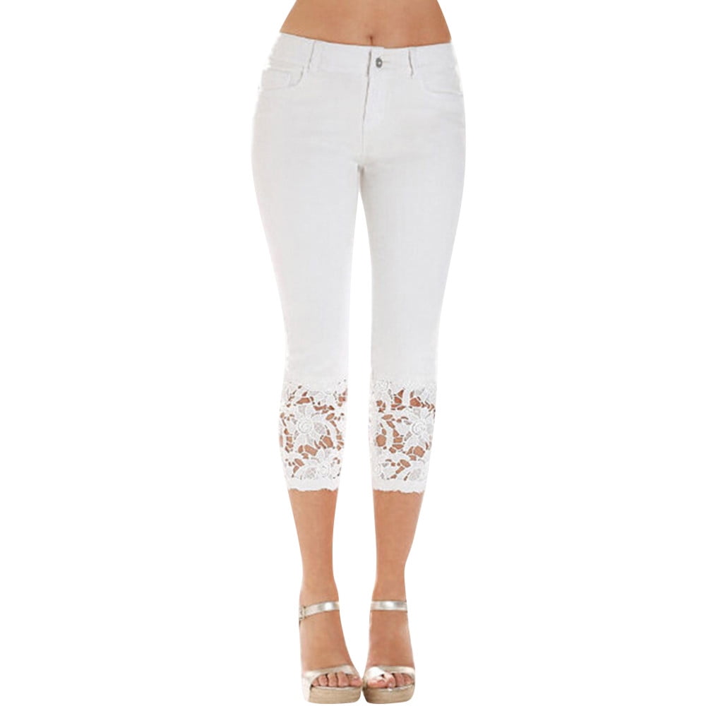 CENGNIAN No Boundaries Women's and Women's Plus Skinny High Rise Capri ...