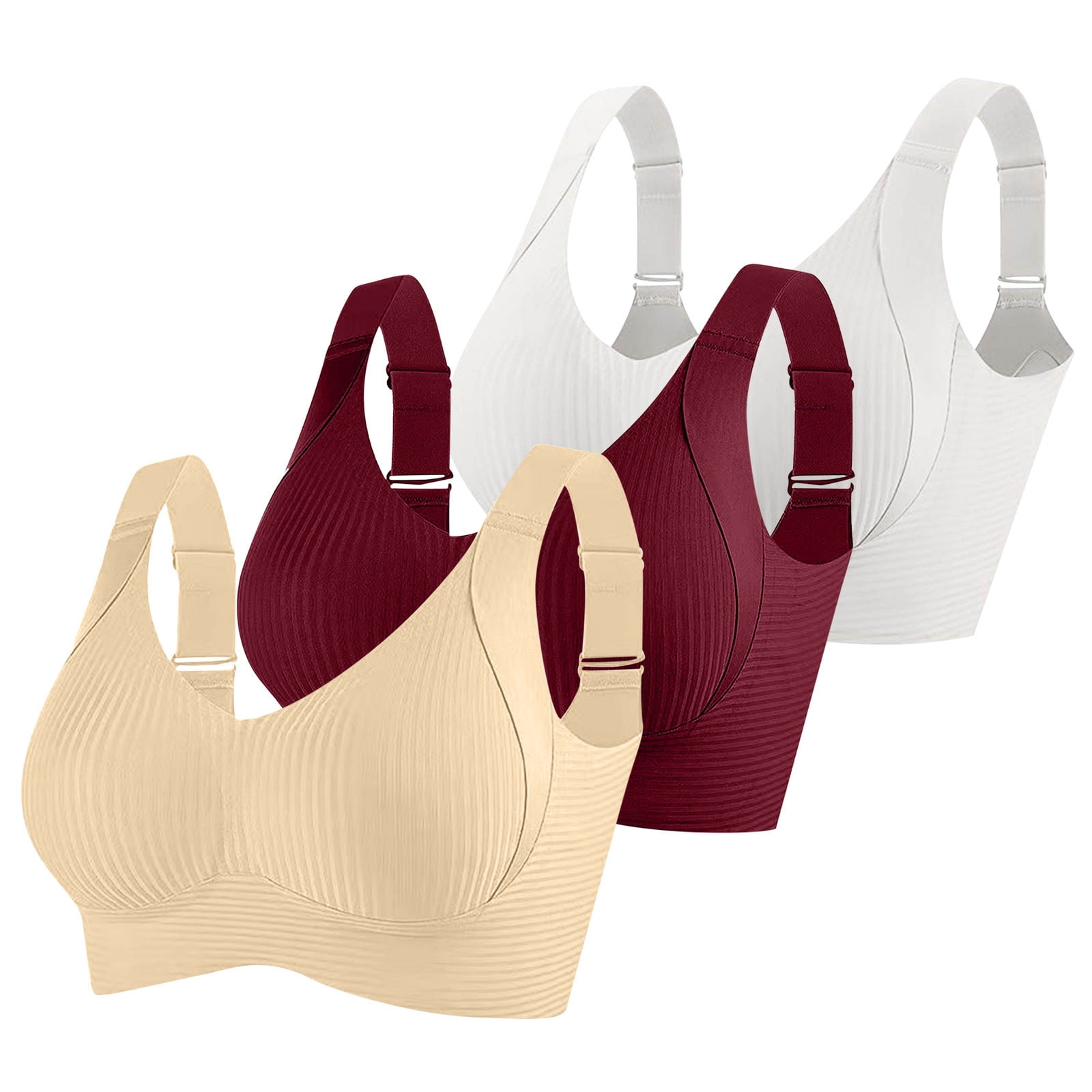 CENGNIAN No Boundaries Women's 3 Pack Seamless Sports Bras,Ladies ...