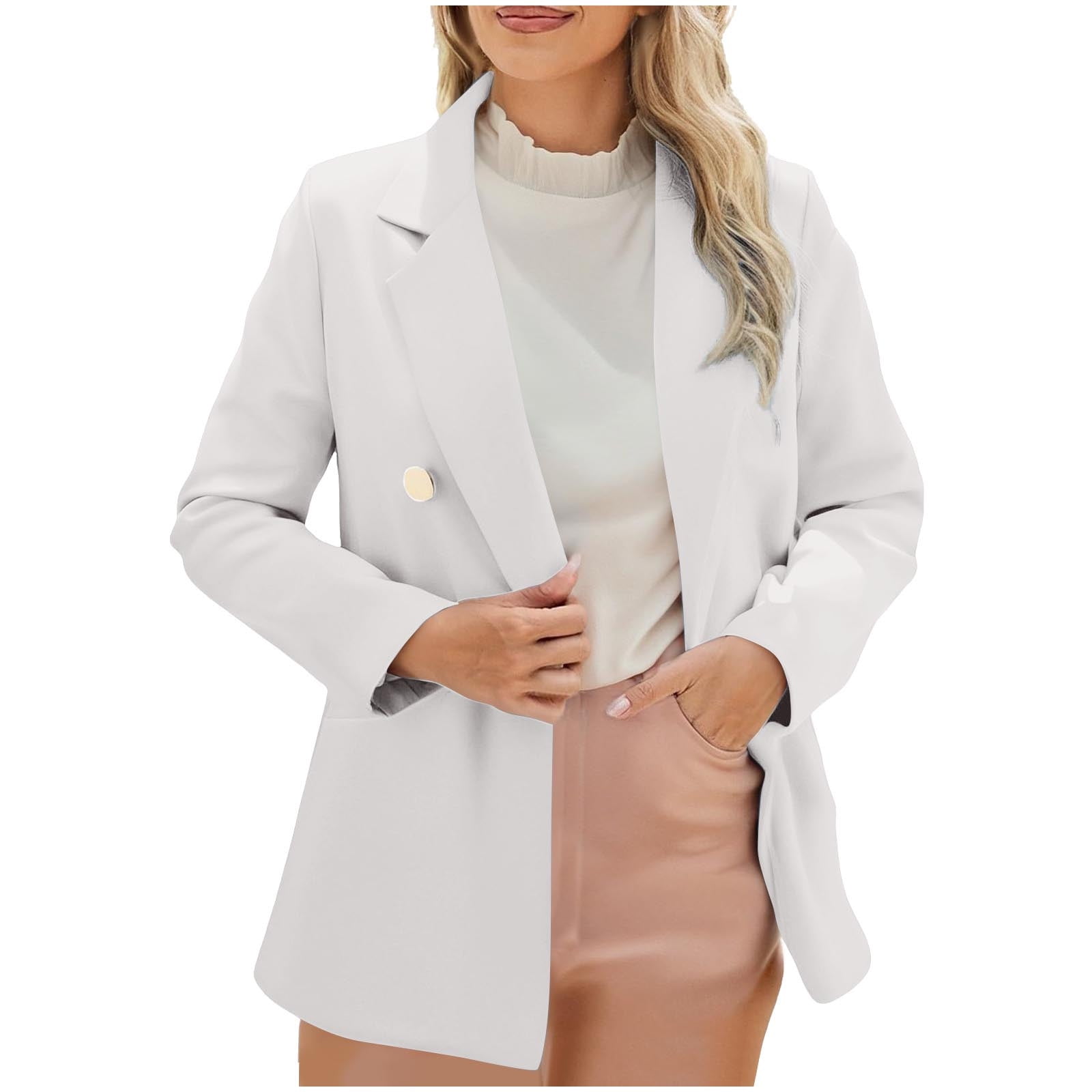 CENGNIAN No Boundaries Women's Business Lapel Blazer,Womens Long Sleeve ...