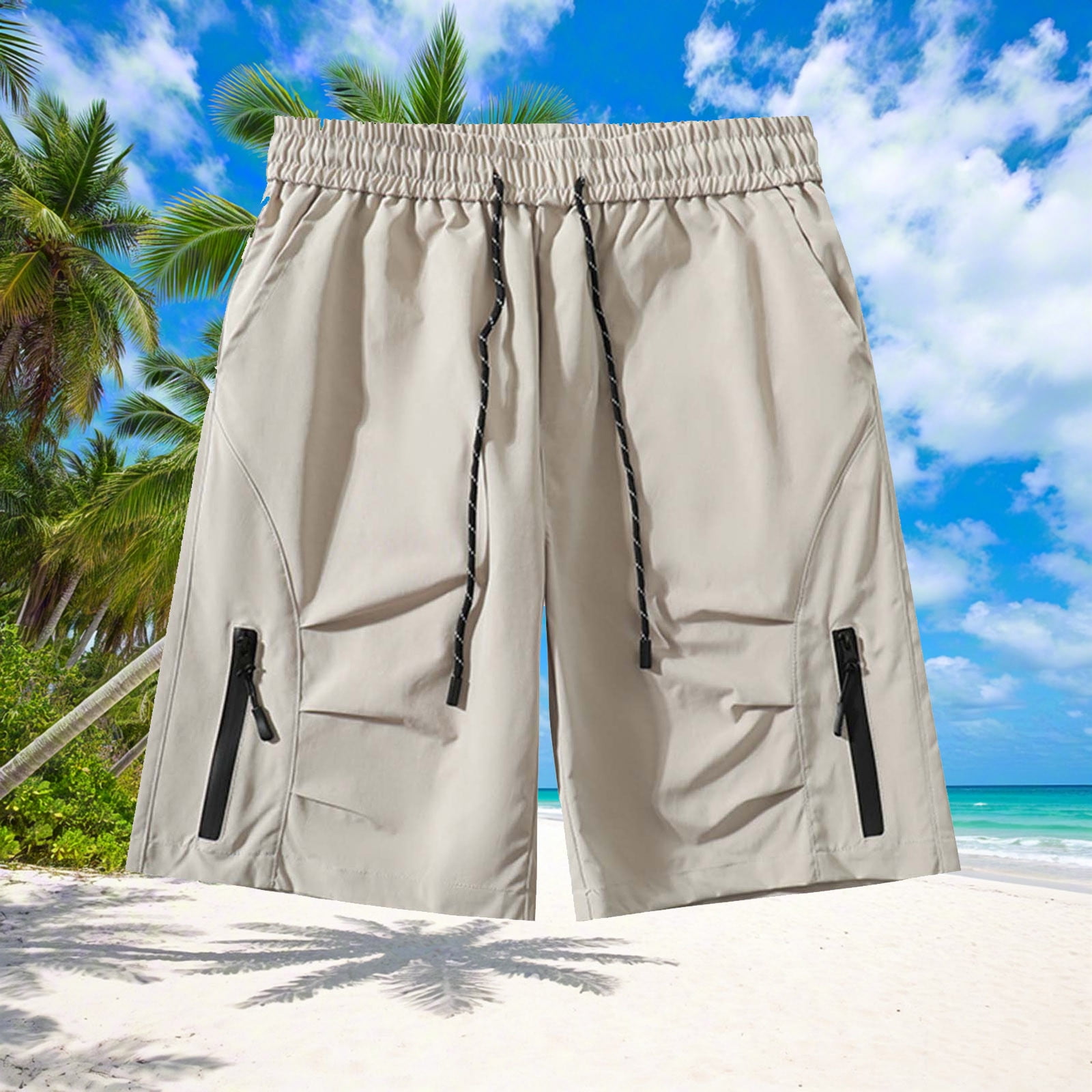 CENGNIAN Sweat Shorts for Men Fashion Loose Athletic Casual Shorts Gym ...