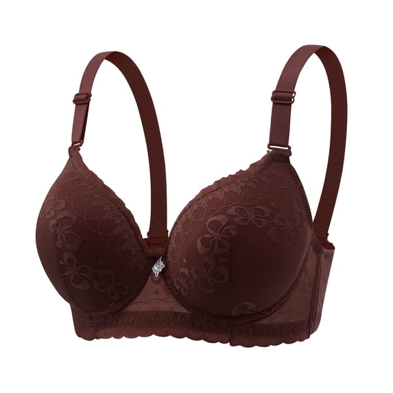CENGNIAN Women's Plus Size Underwire Bra 3D Side Support & Anti-Sagging ...