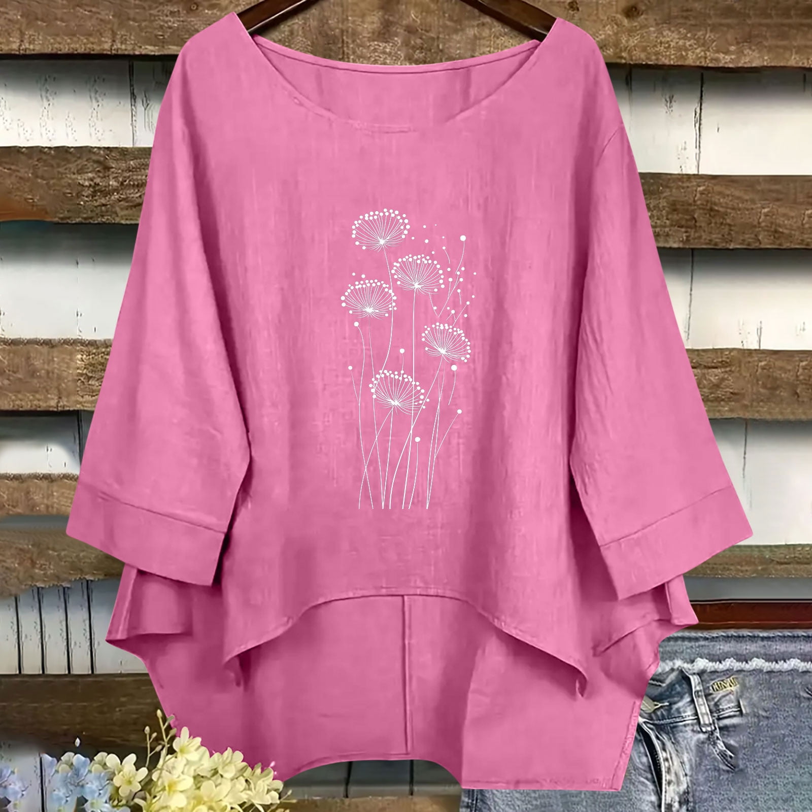 CENGNIAN Womens Funny Round-Neck Short Sleeve Shirts Summer Casual ...