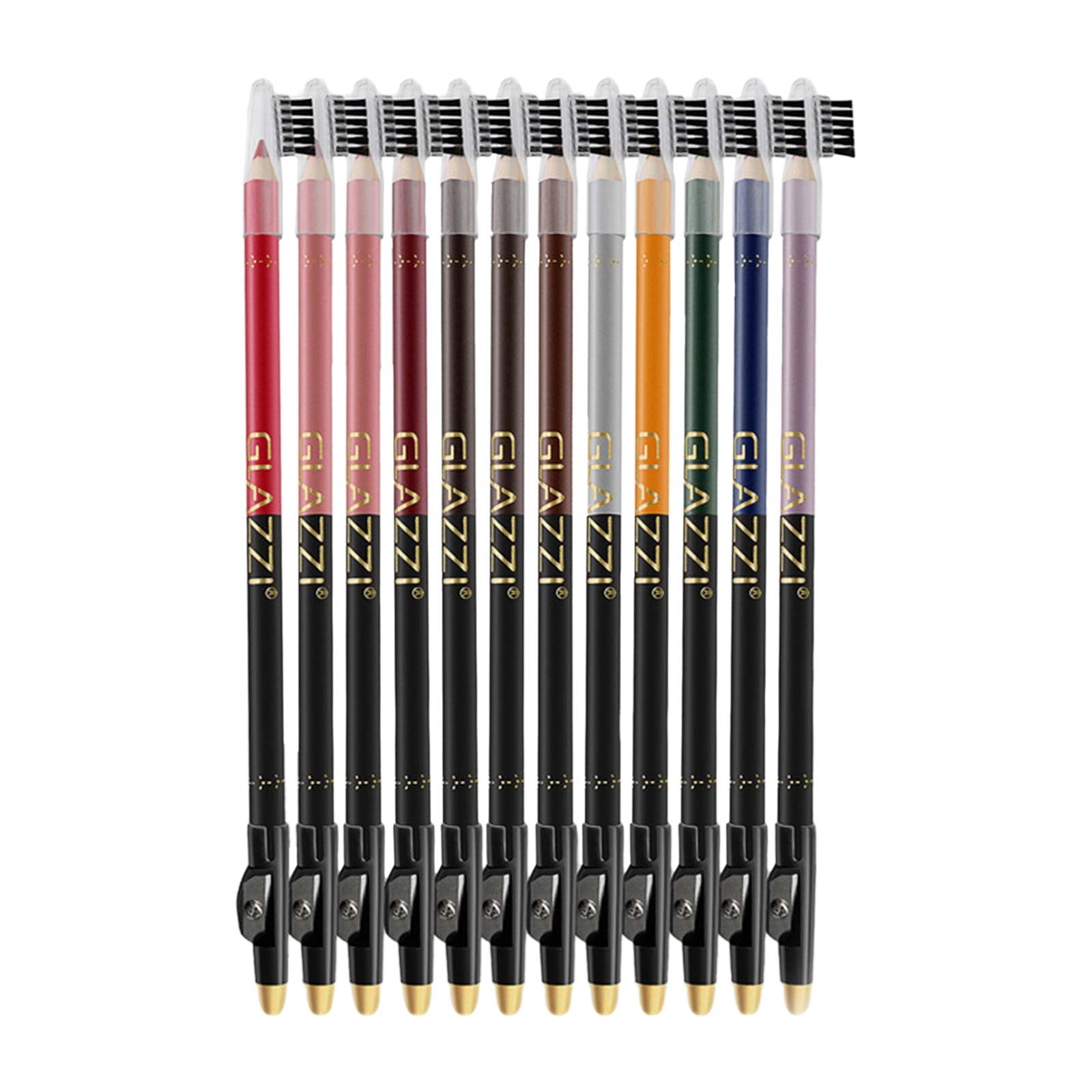 Cengzishu Barber Wipes Wooden Pen 12 Colors Eyeliner Eye Shadow Pencil
